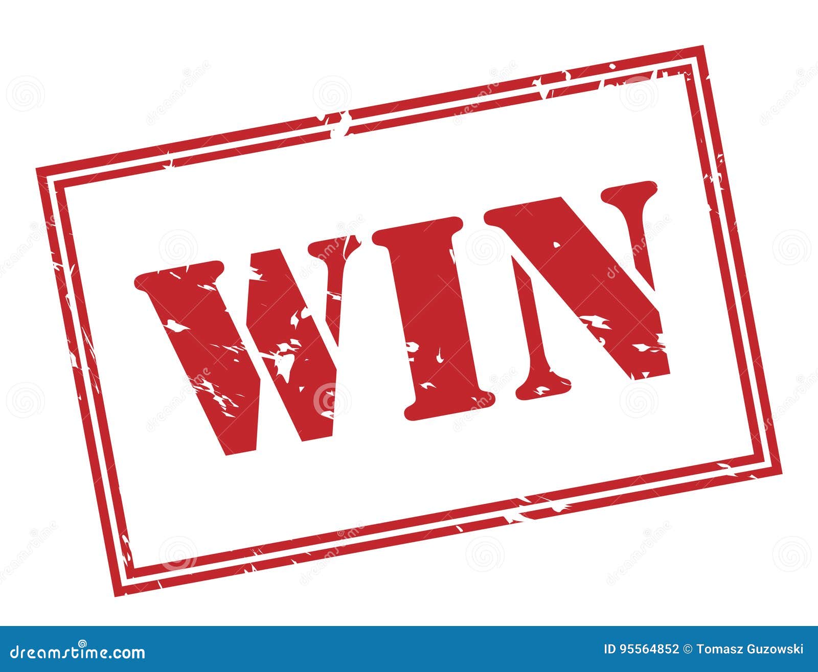 Win Stamp on White Background Stock Illustration - Illustration of ...