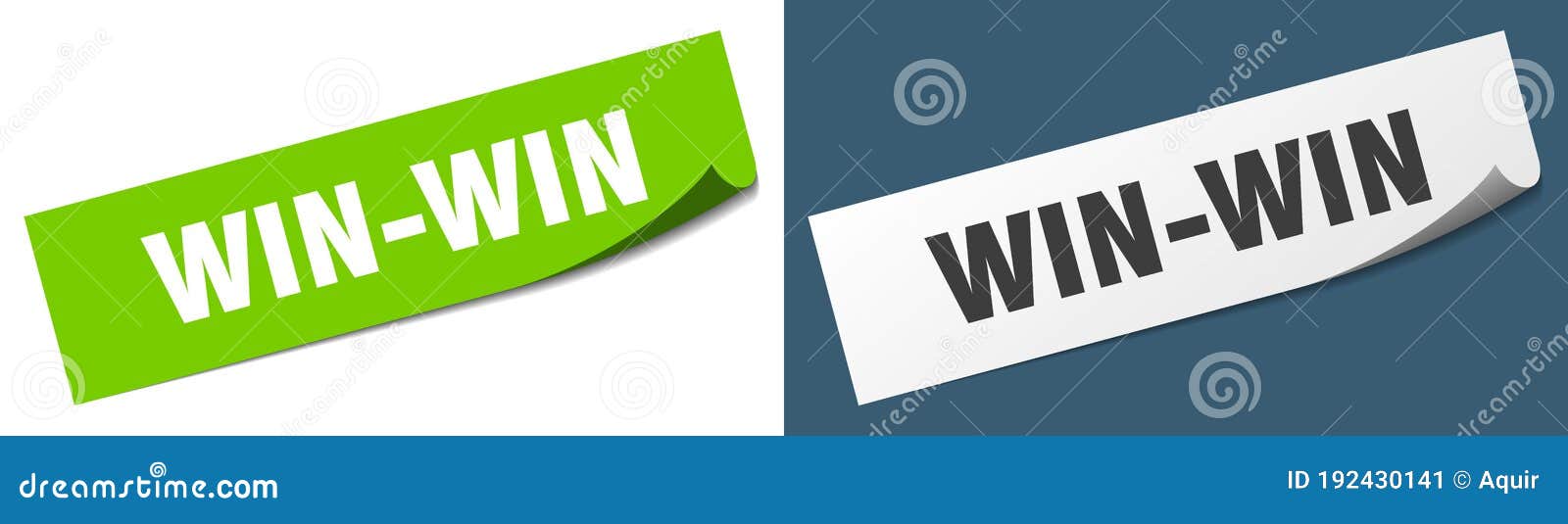 Win-win Sticker. Win-win Sign Set Stock Vector - Illustration of winner ...