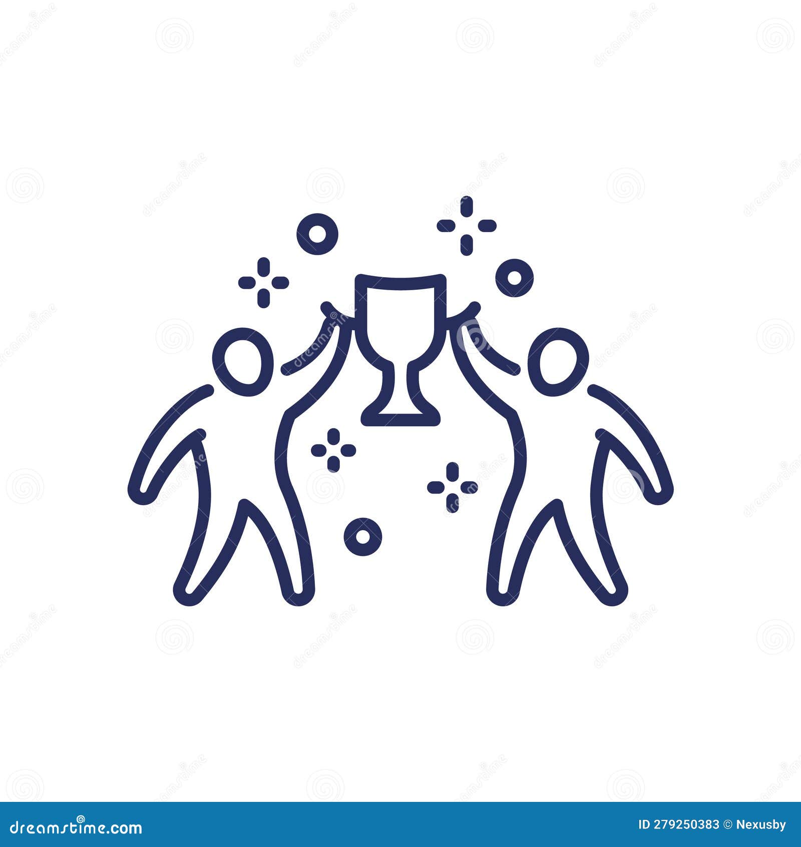 Win-win Strategy Line Icon on White, Vector Stock Vector - Illustration ...
