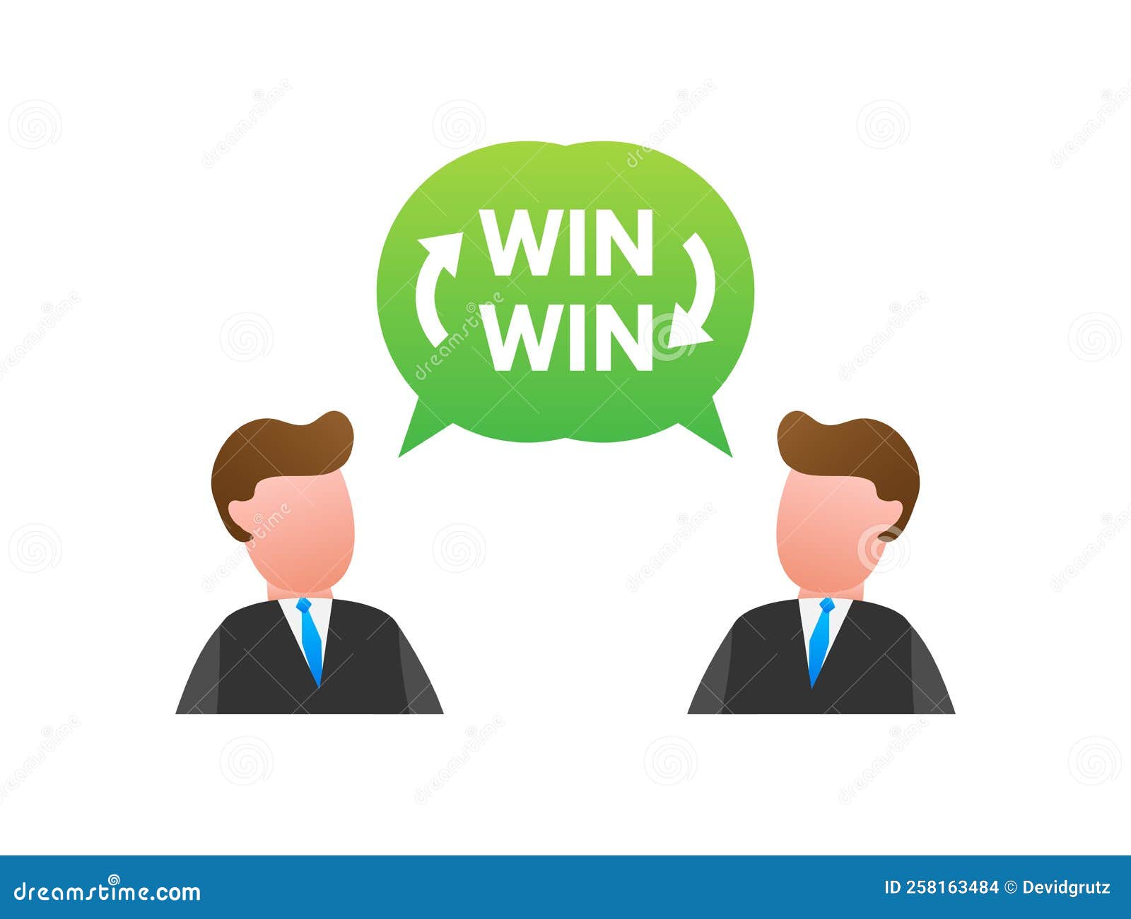 Win-win Strategy. Partnership, Deal. Vector Stock Illustration. Stock ...