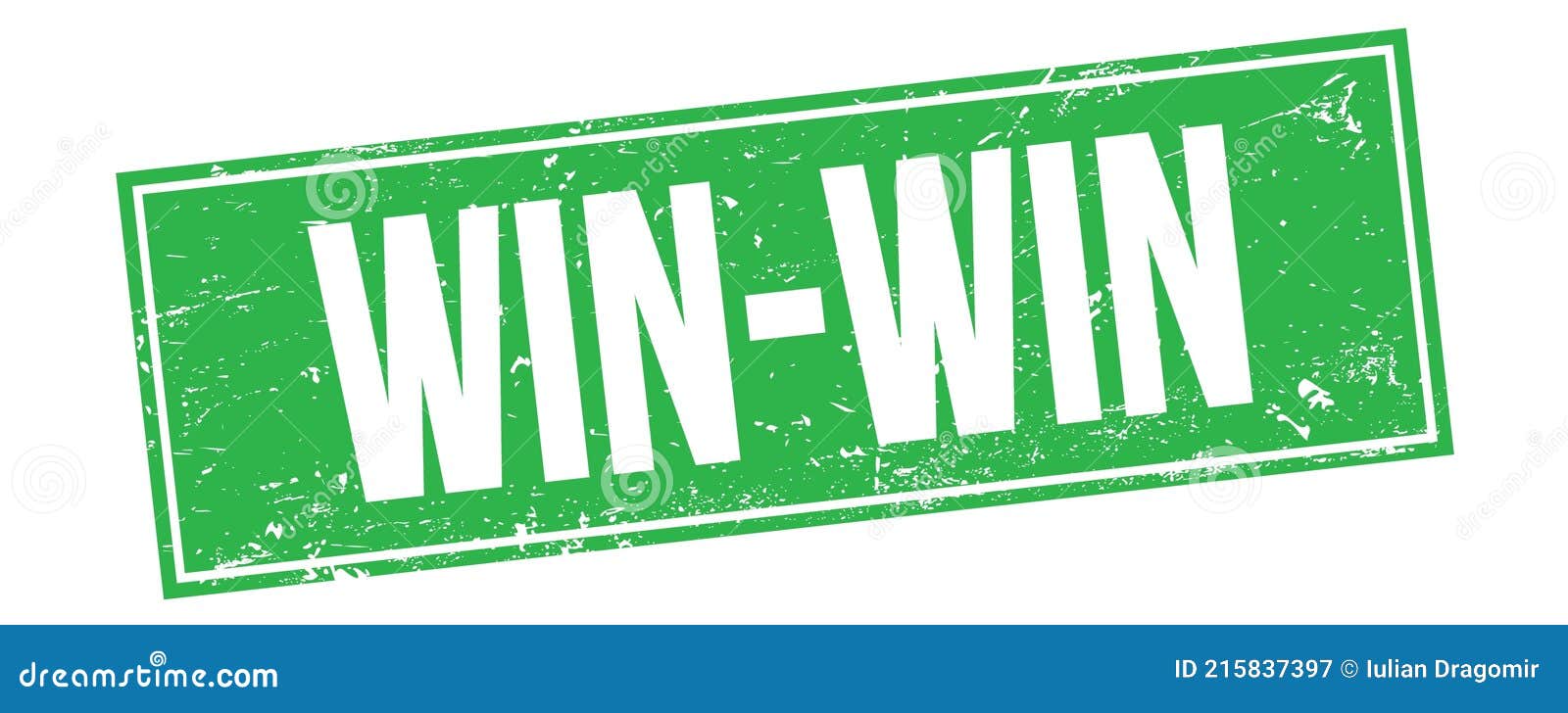 WIN-WIN Text on Green Grungy Rectangle Stamp Stock Illustration ...