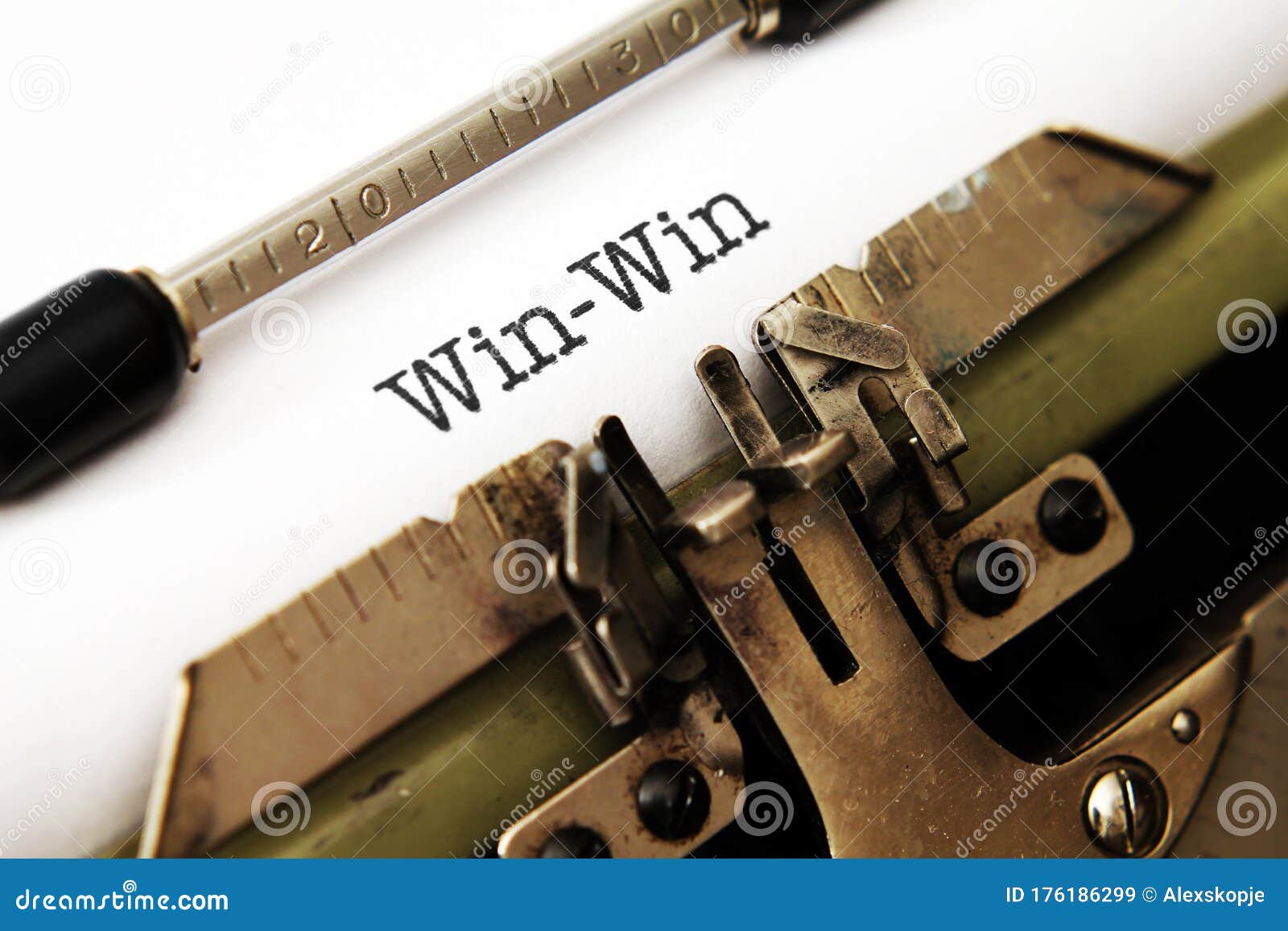 Win win text on typewriter stock image. Image of conflict - 176186299