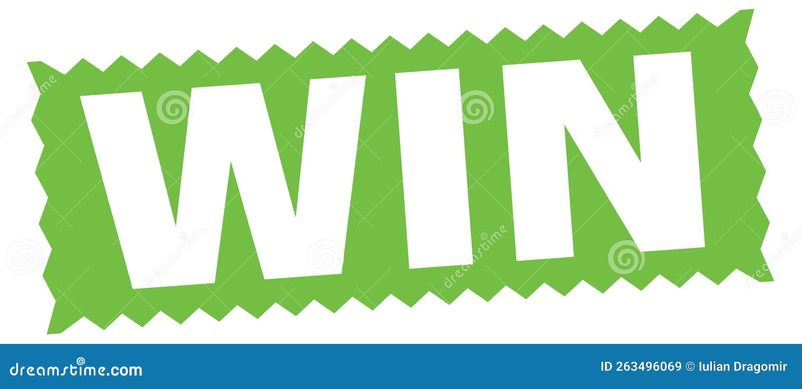 WIN Text Written on Green Stamp Sign Stock Illustration - Illustration ...
