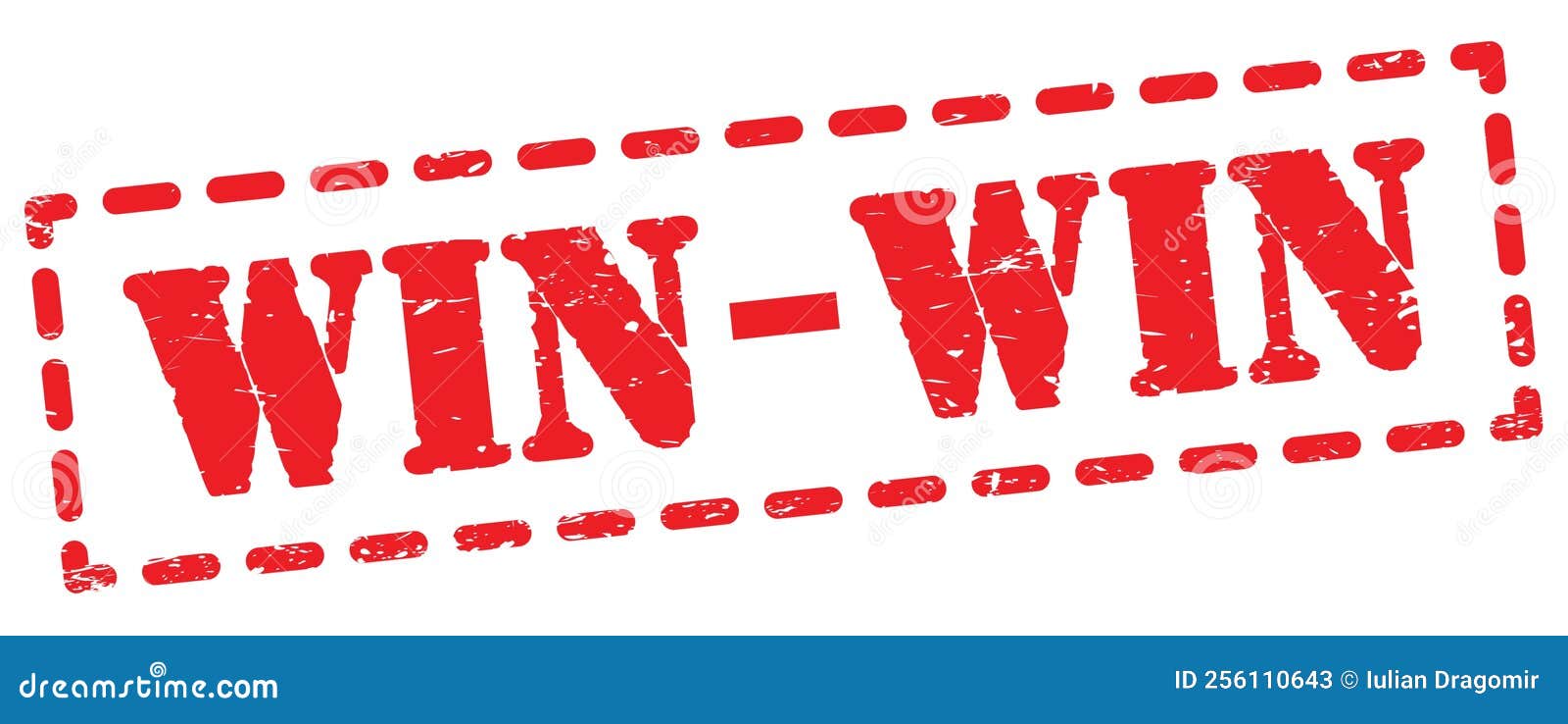 WIN-WIN Text Written on Red Stamp Sign Stock Illustration ...