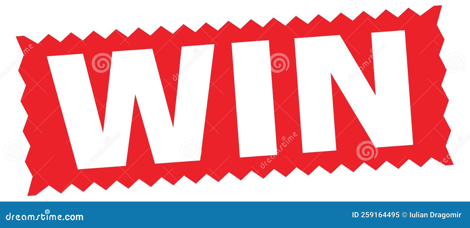WIN Text Written on Red Stamp Sign Stock Illustration - Illustration of ...