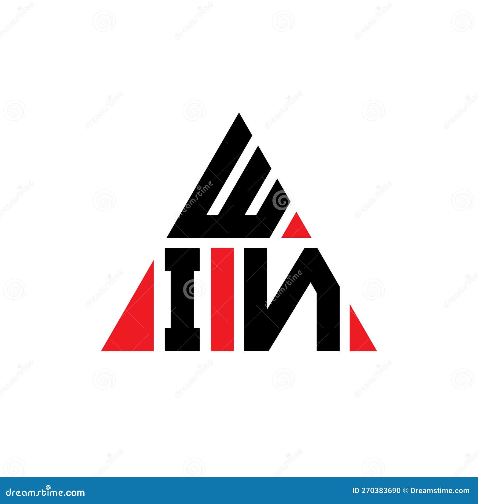 WIN Triangle Letter Logo Design with Triangle Shape. WIN Triangle Logo ...