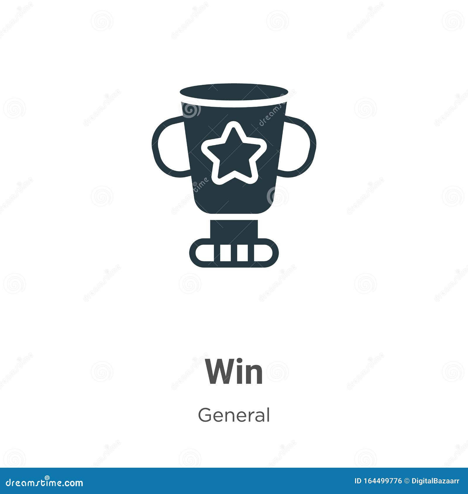 Win Vector Icon on White Background. Flat Vector Win Icon Symbol Sign ...