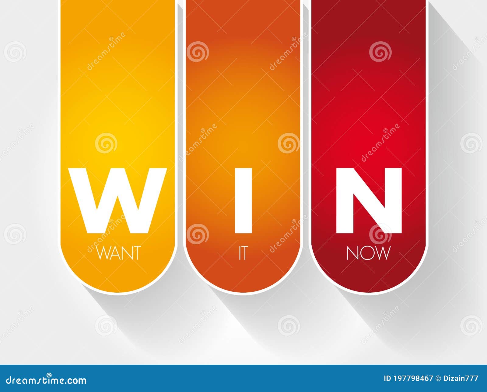 WIN - Want It Now Acronym Text Stamp, Concept Background Royalty-Free ...