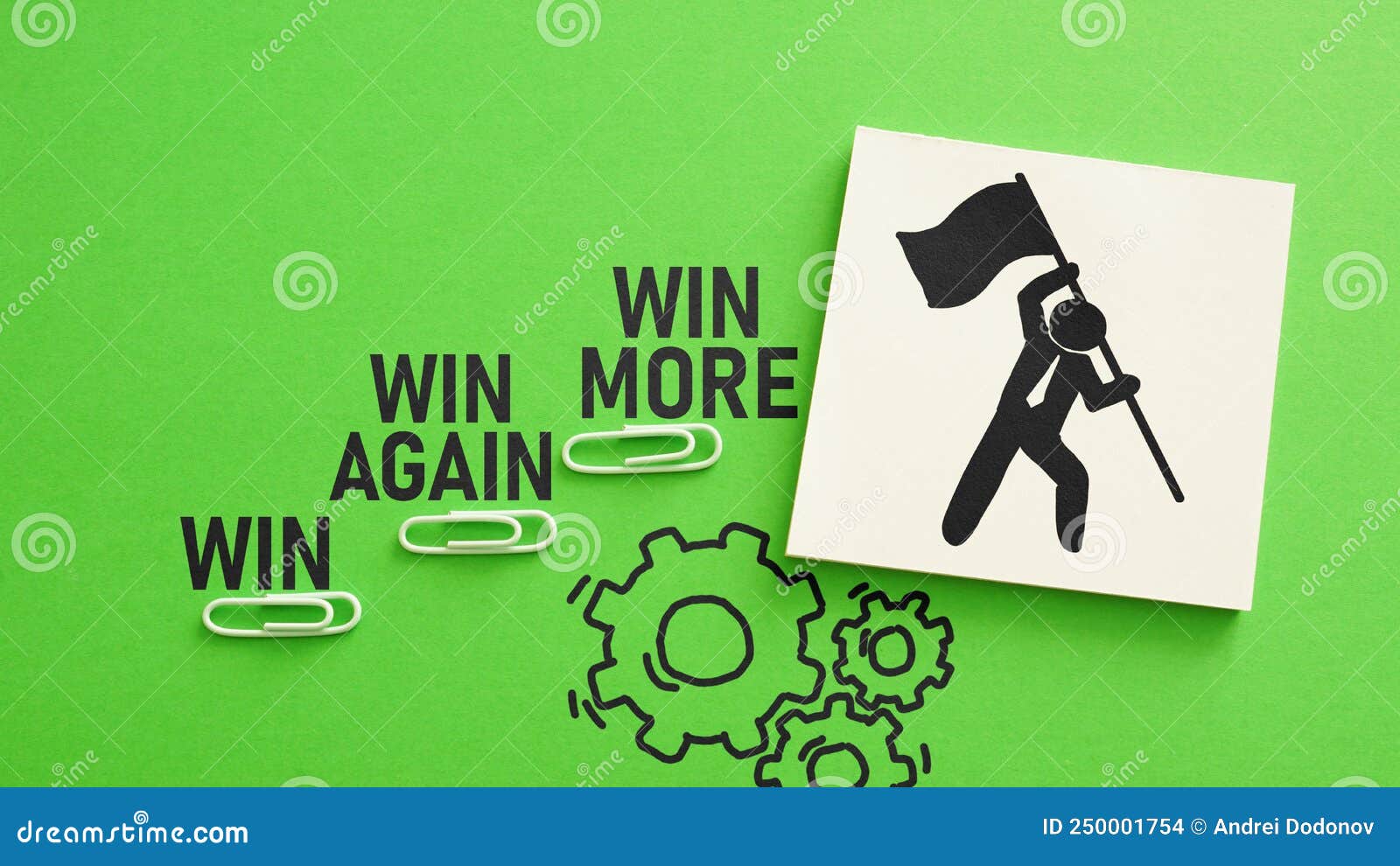 Win - Win Again - Win More is Shown Using the Text Stock Photo - Image ...