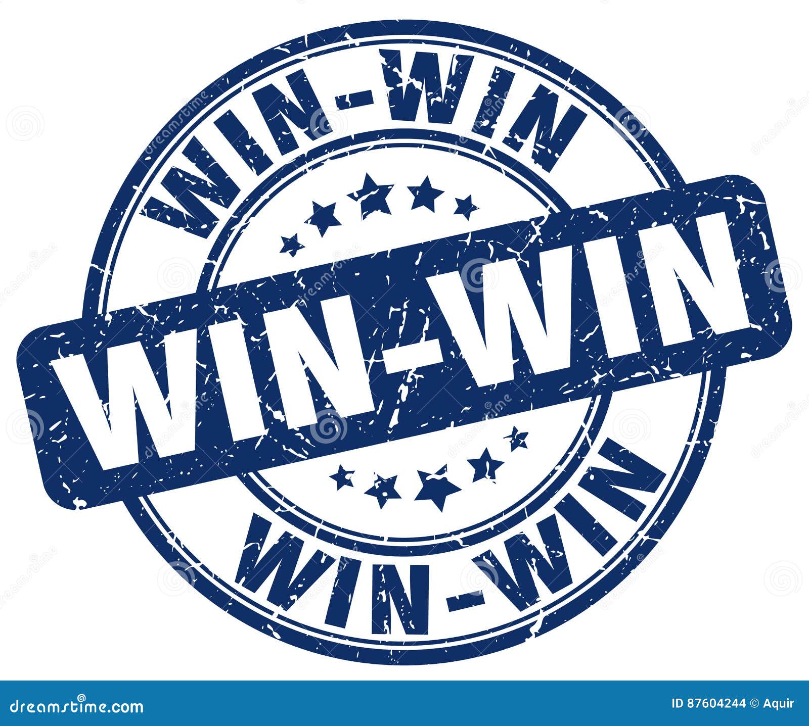 Win-win Blue Grunge Round Vintage Stamp Stock Vector - Illustration of ...