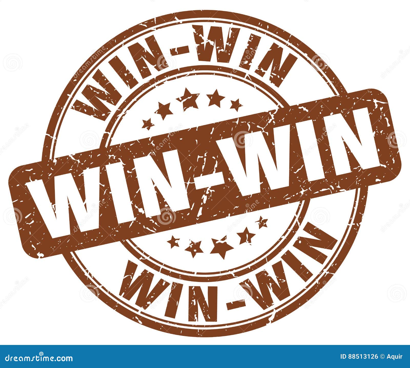 Win-win Brown Grunge Round Vintage Stamp Stock Vector - Illustration of ...