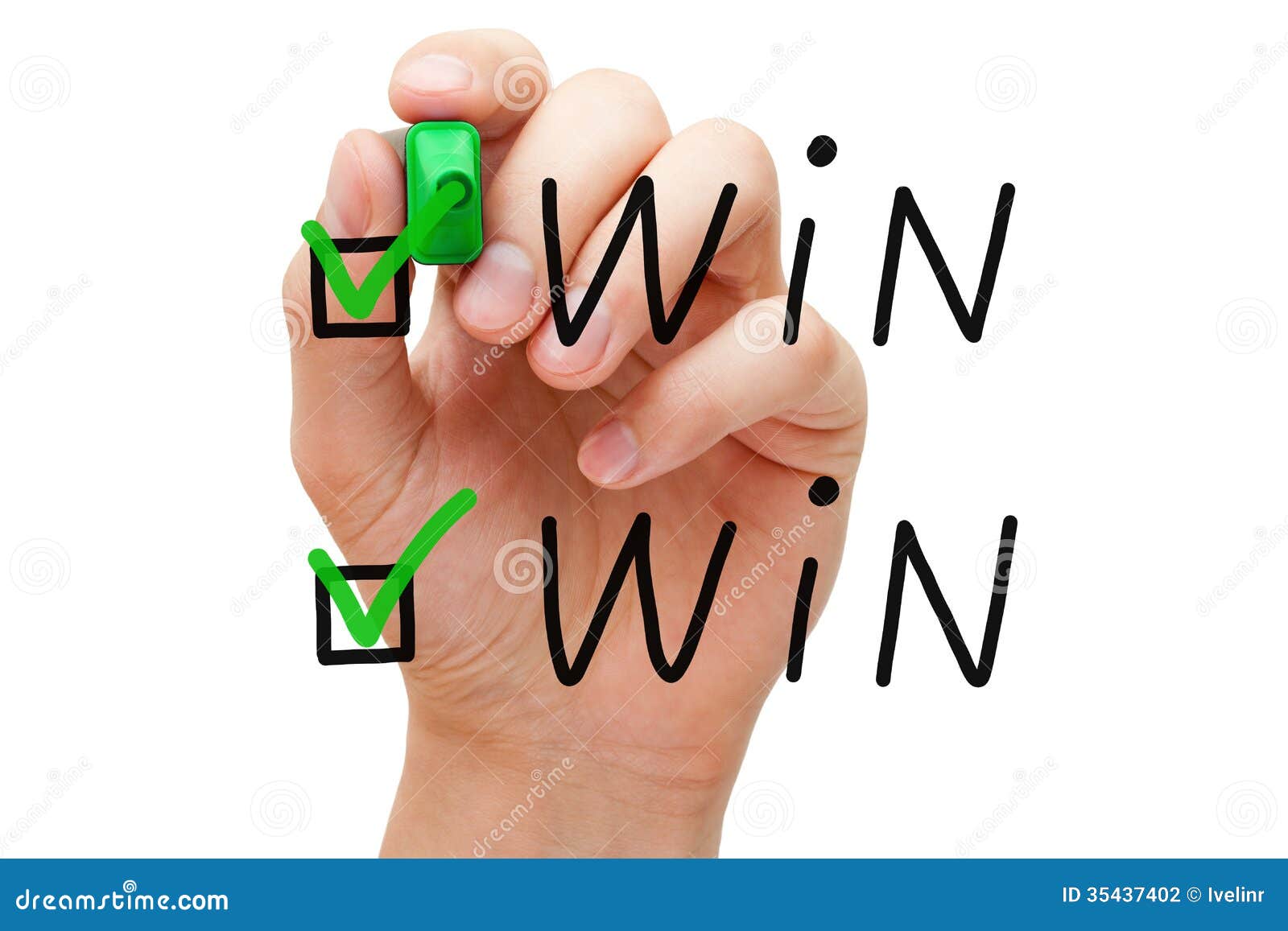 Win Win Check Marks stock photo. Image of plan, partner - 35437402