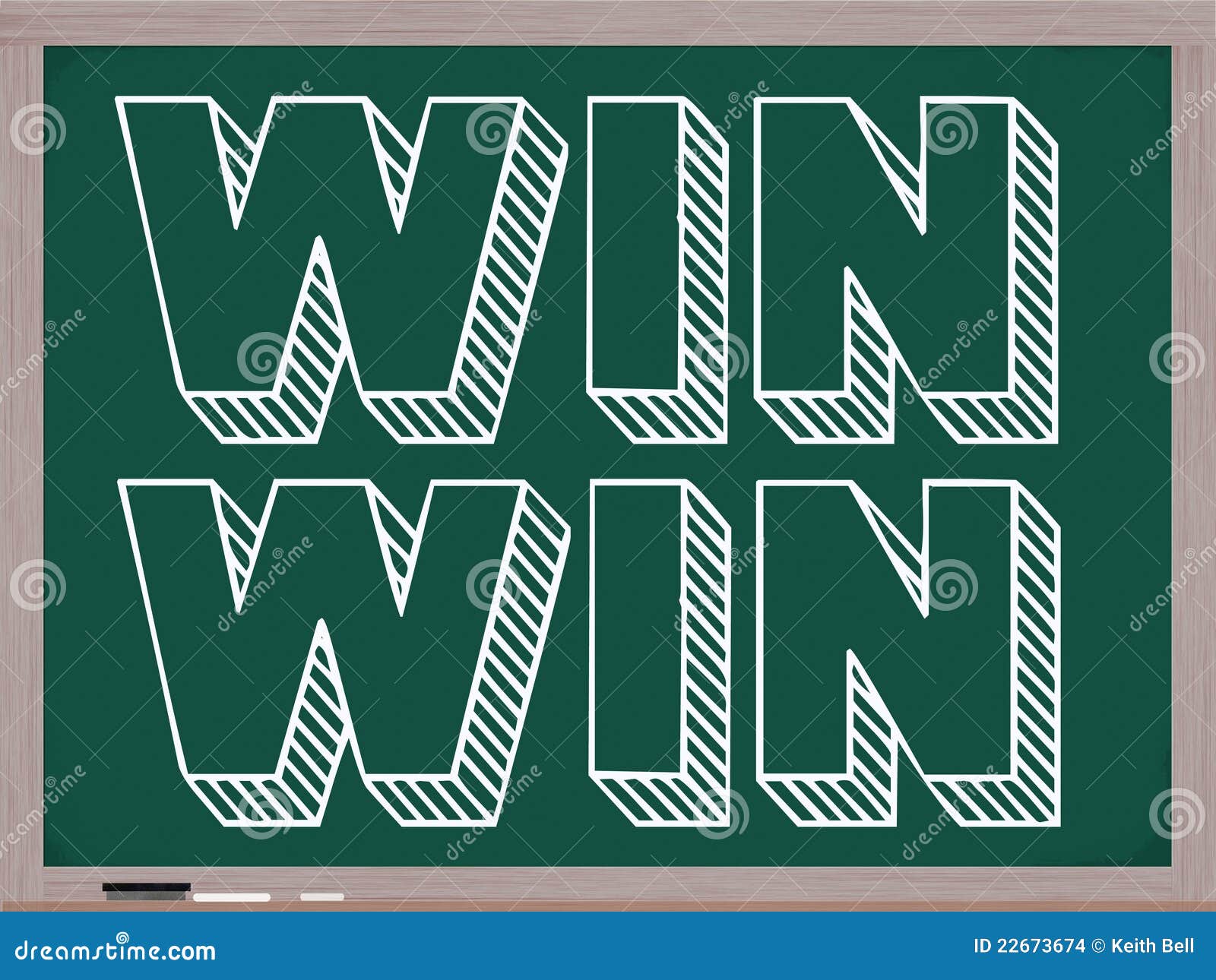 Win Win Concept on Blackboard Stock Illustration - Illustration of ...