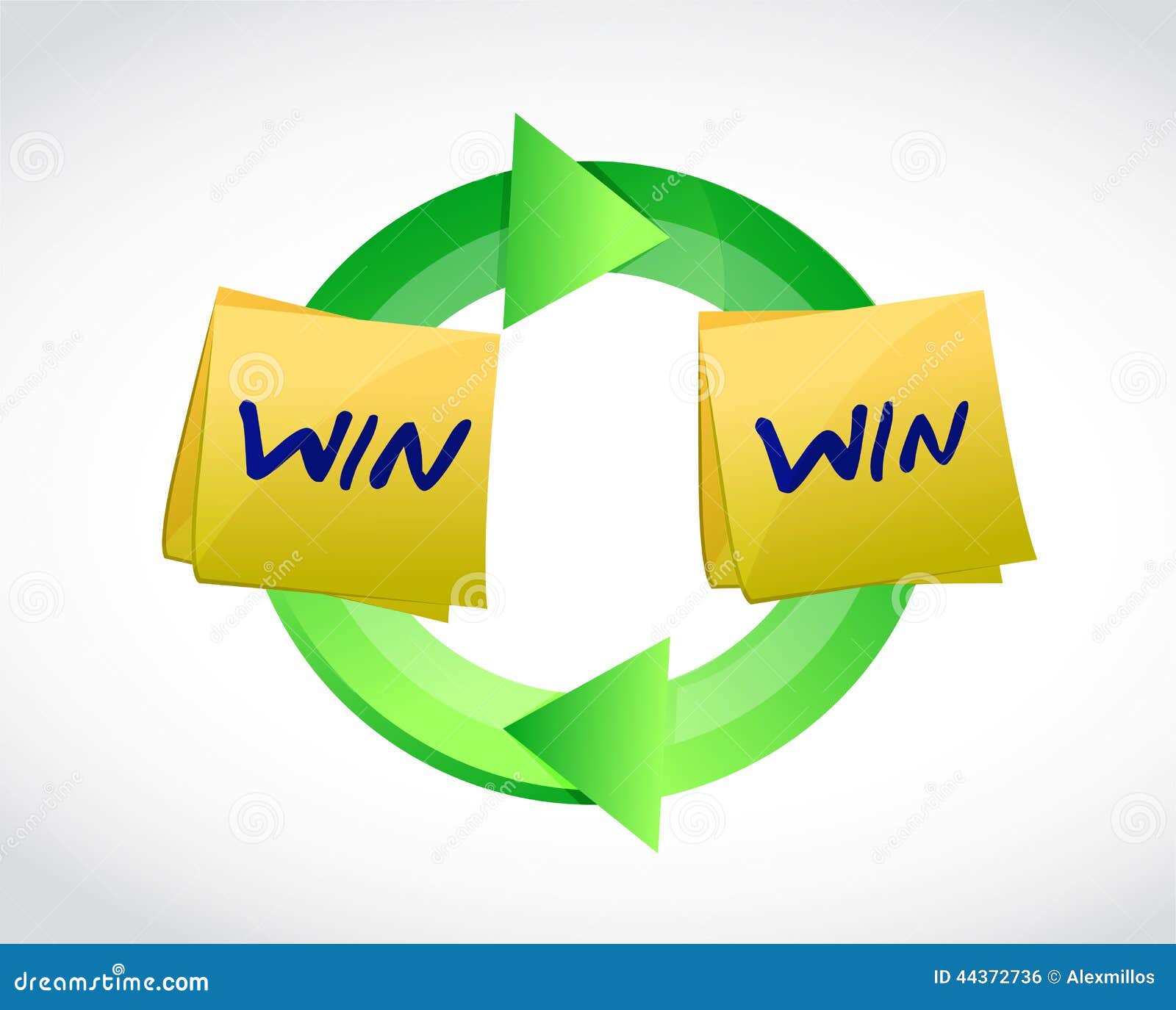 Win Win Cycle Illustration Design Stock Illustration - Illustration of ...