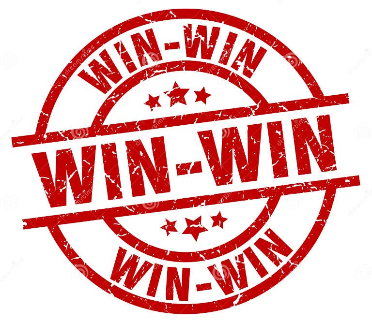 Win-win stamp stock vector. Illustration of label, winner - 104607065