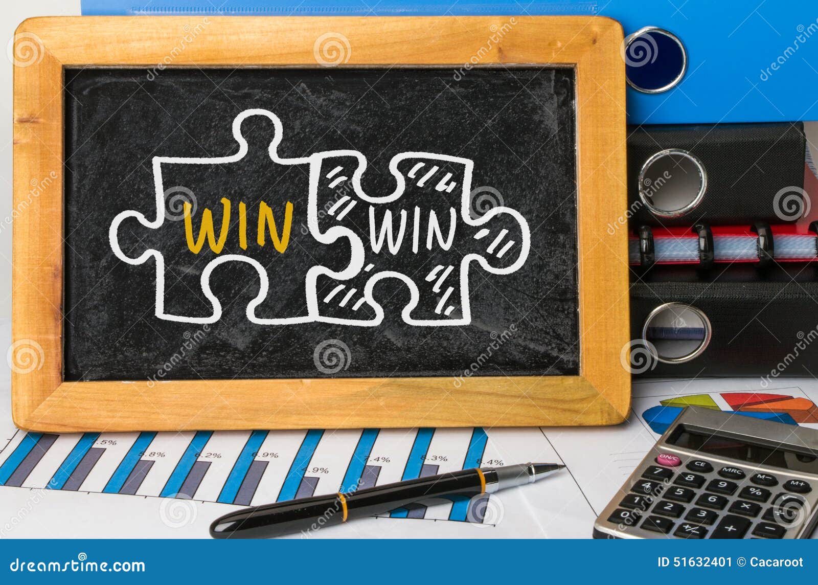 Win-win Hand Drawing on Blackboard Stock Image - Image of development ...