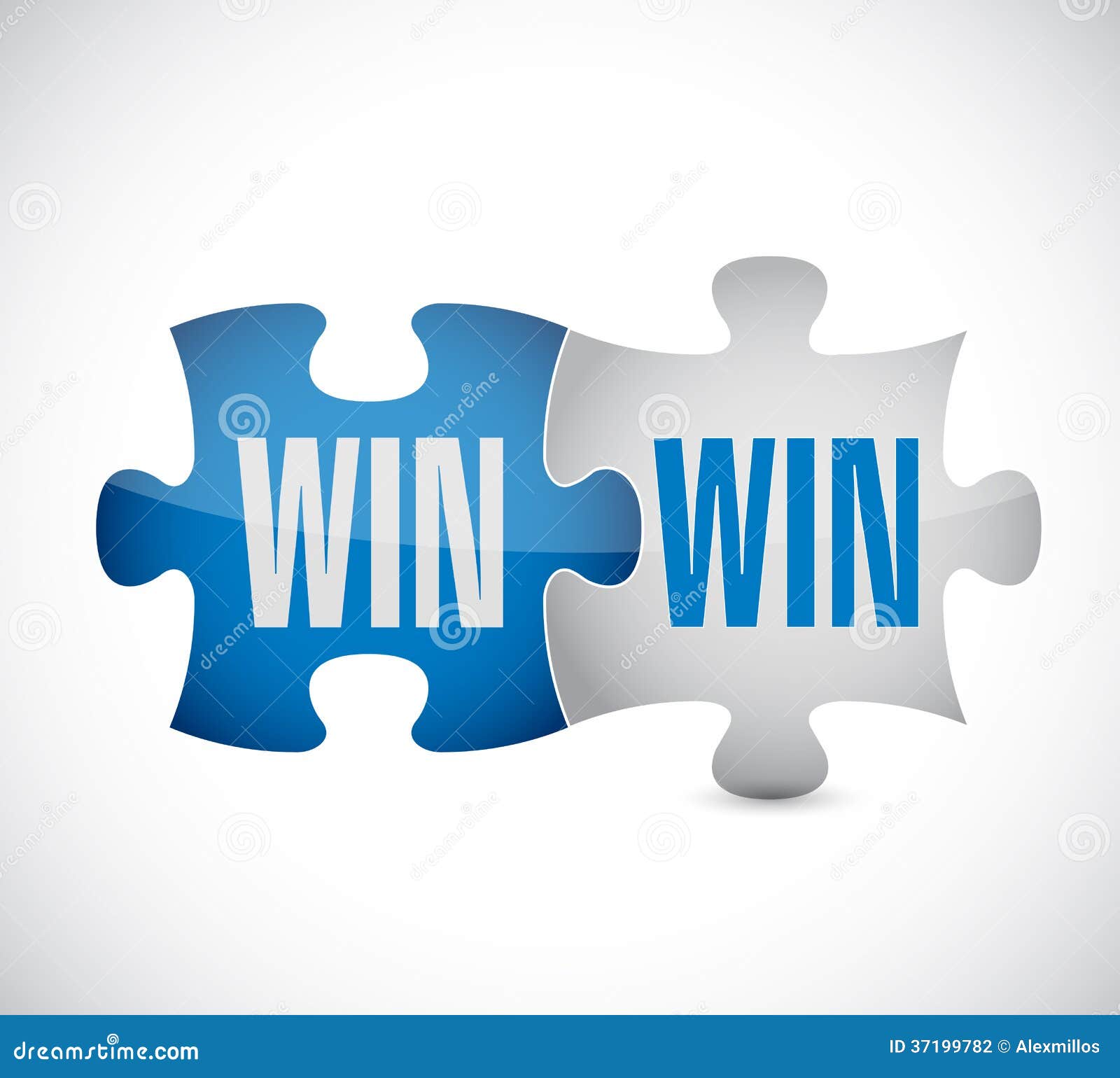 Win Win Puzzle Illustration Design Stock Illustration - Image: 37199782