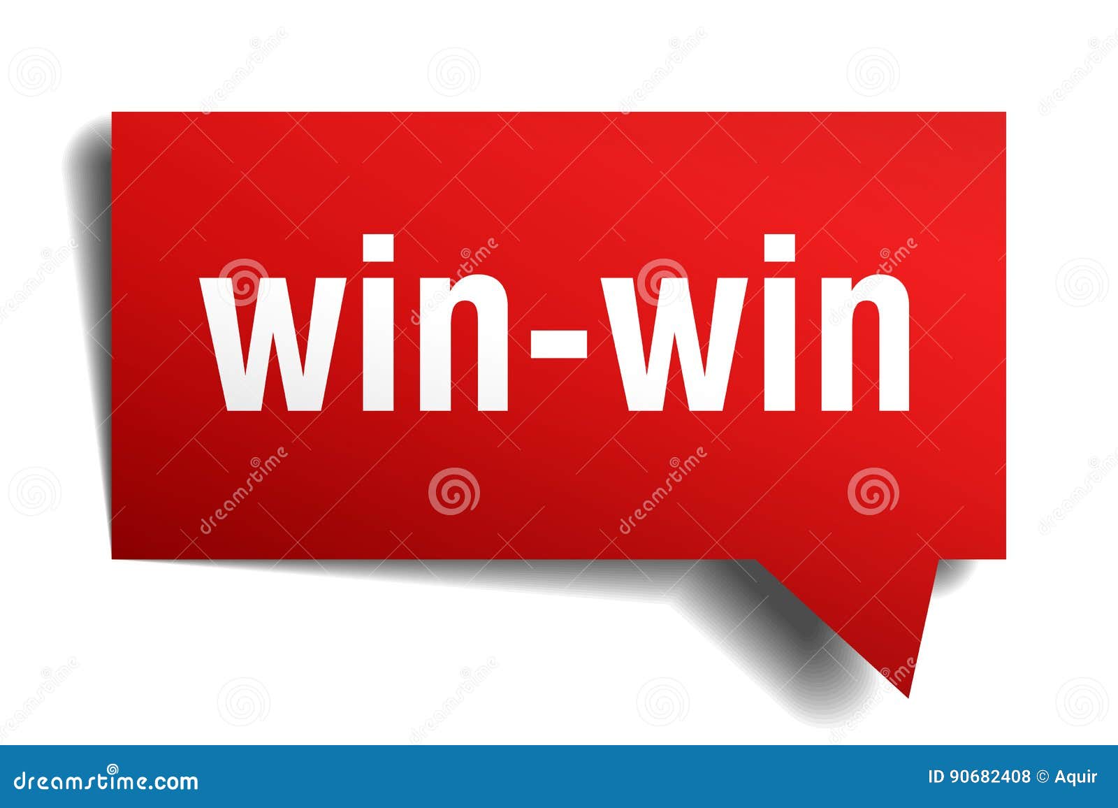 Win-win Red Paper Speech Bubble Stock Vector - Illustration of sign ...