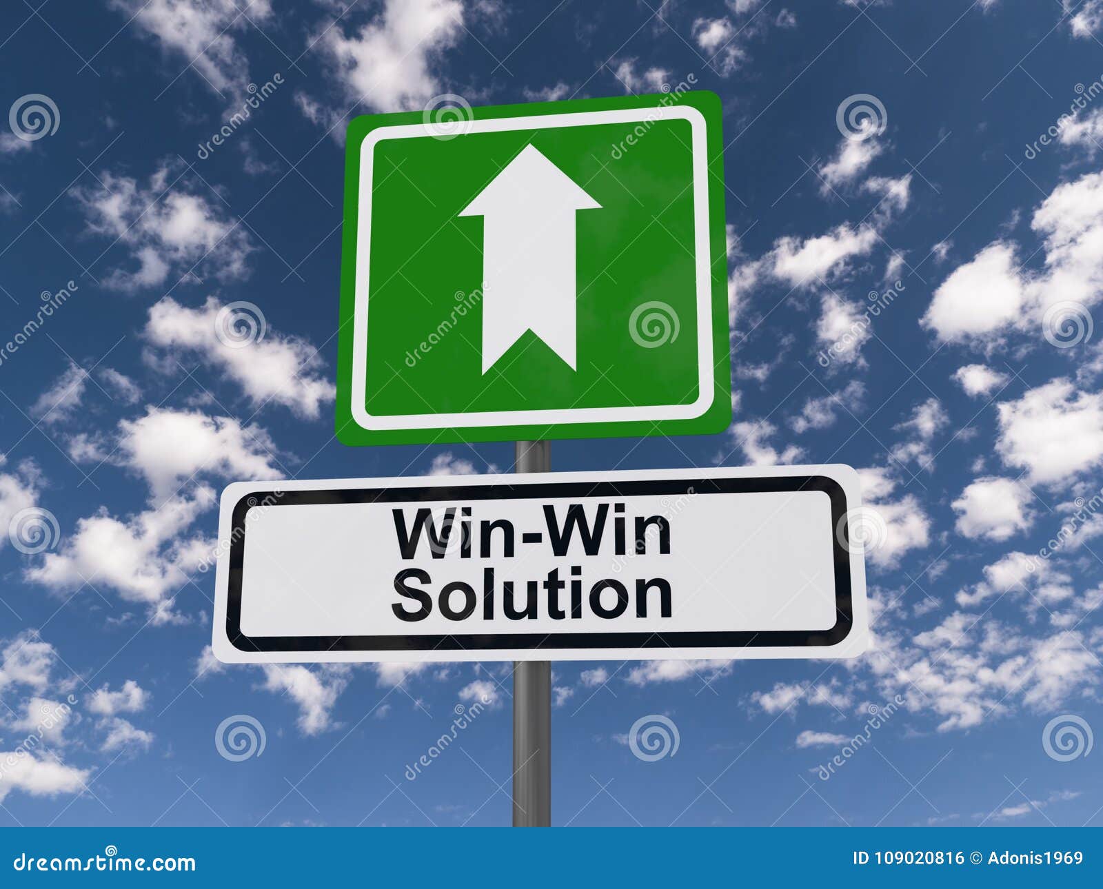 Win-win solution road sign stock photo. Image of solution - 109020816