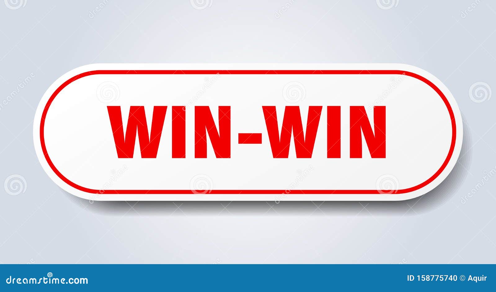 Win-win sticker. stock vector. Illustration of winner - 158775740