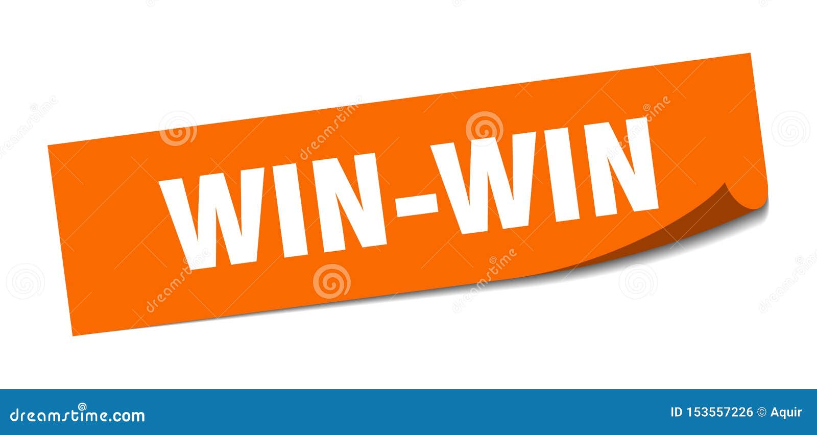 Win-win sticker. stock vector. Illustration of emblem - 153557226