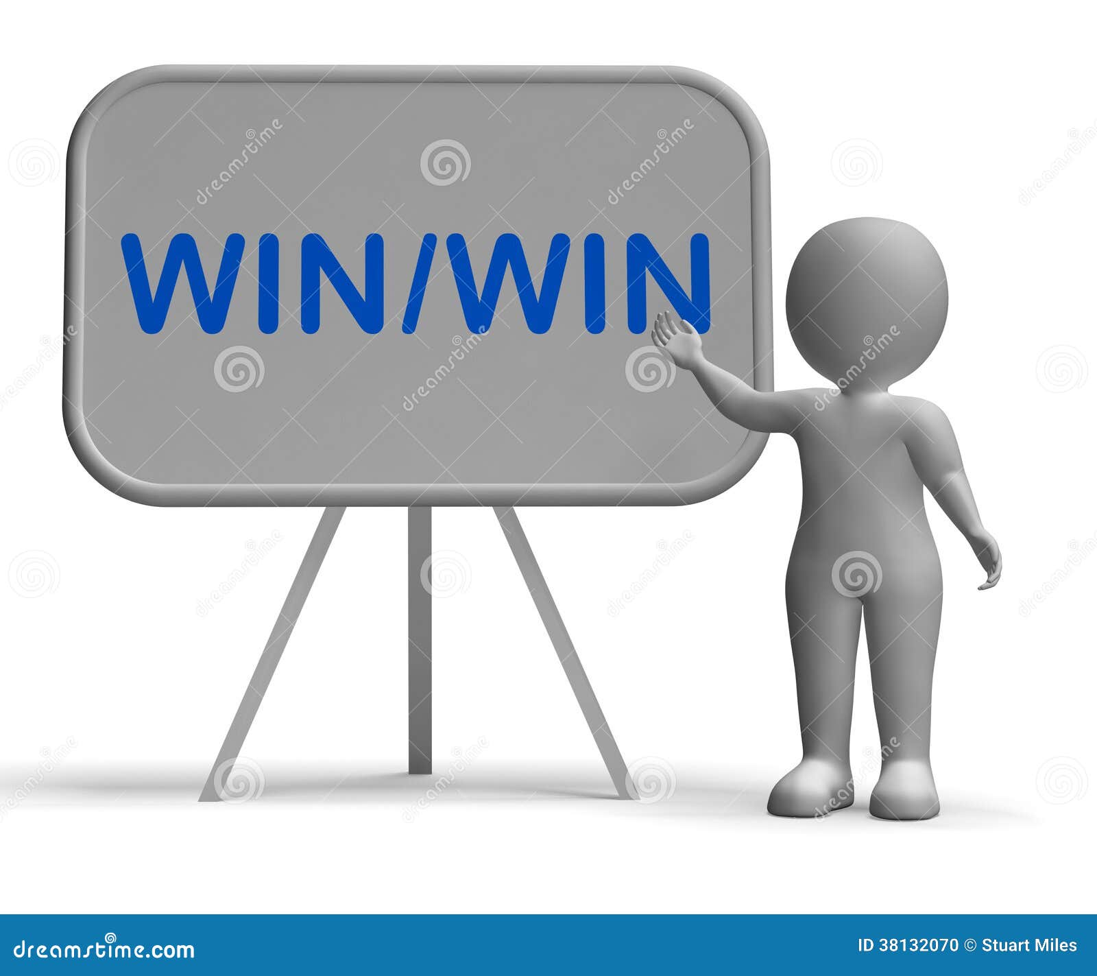 Win Win Whiteboard Showing Strategy Benefits Stock Illustration ...