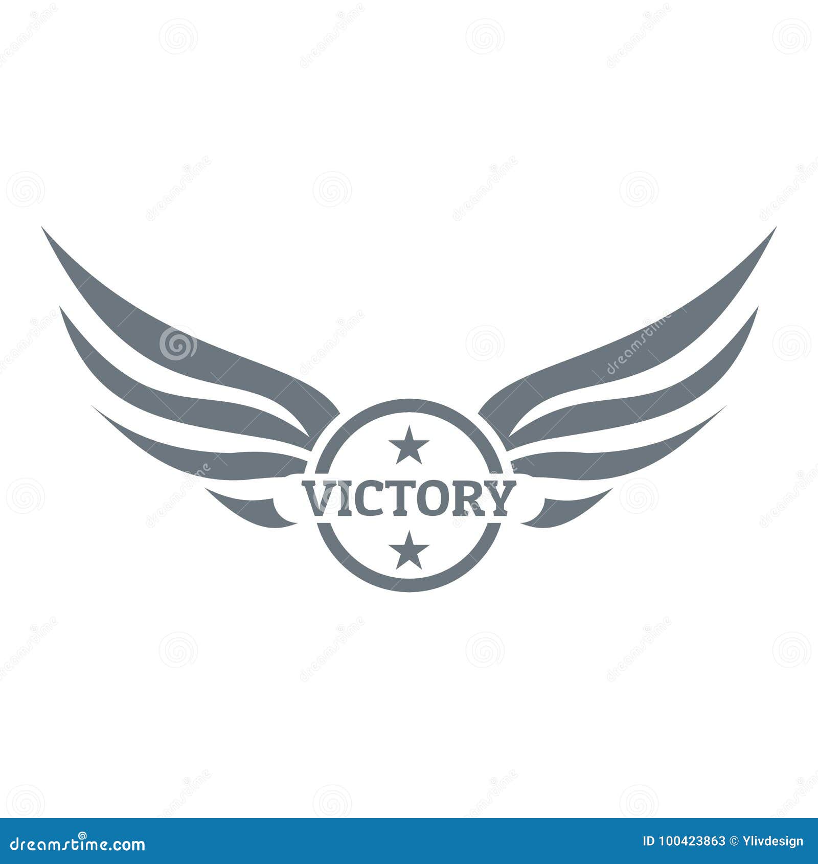 Win Wing Logo Simple Gray Style Stock Illustrations – 4 Win Wing Logo ...