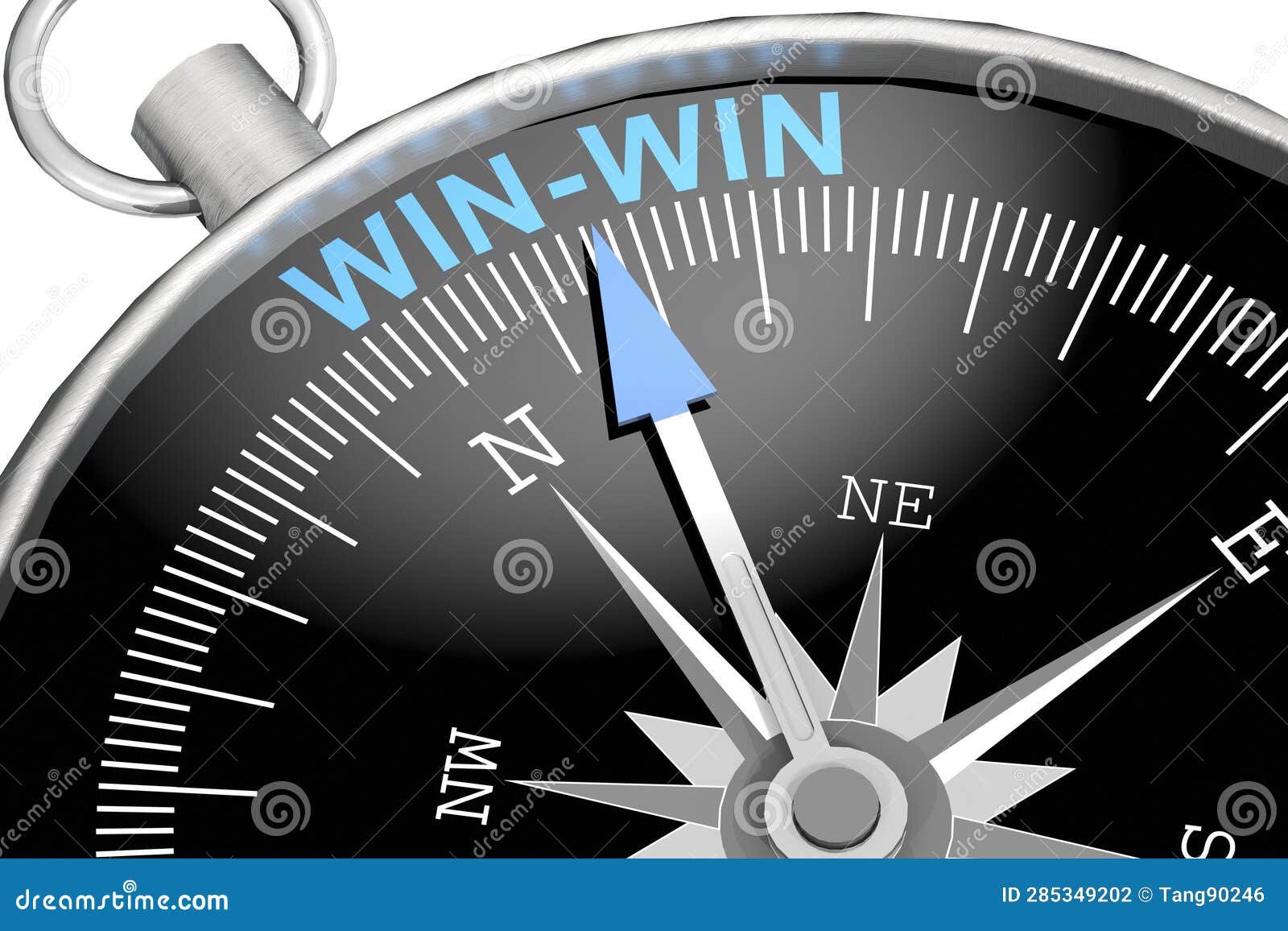 Win-win Word on Black Compass Stock Illustration - Illustration of tool, choice: 285349202