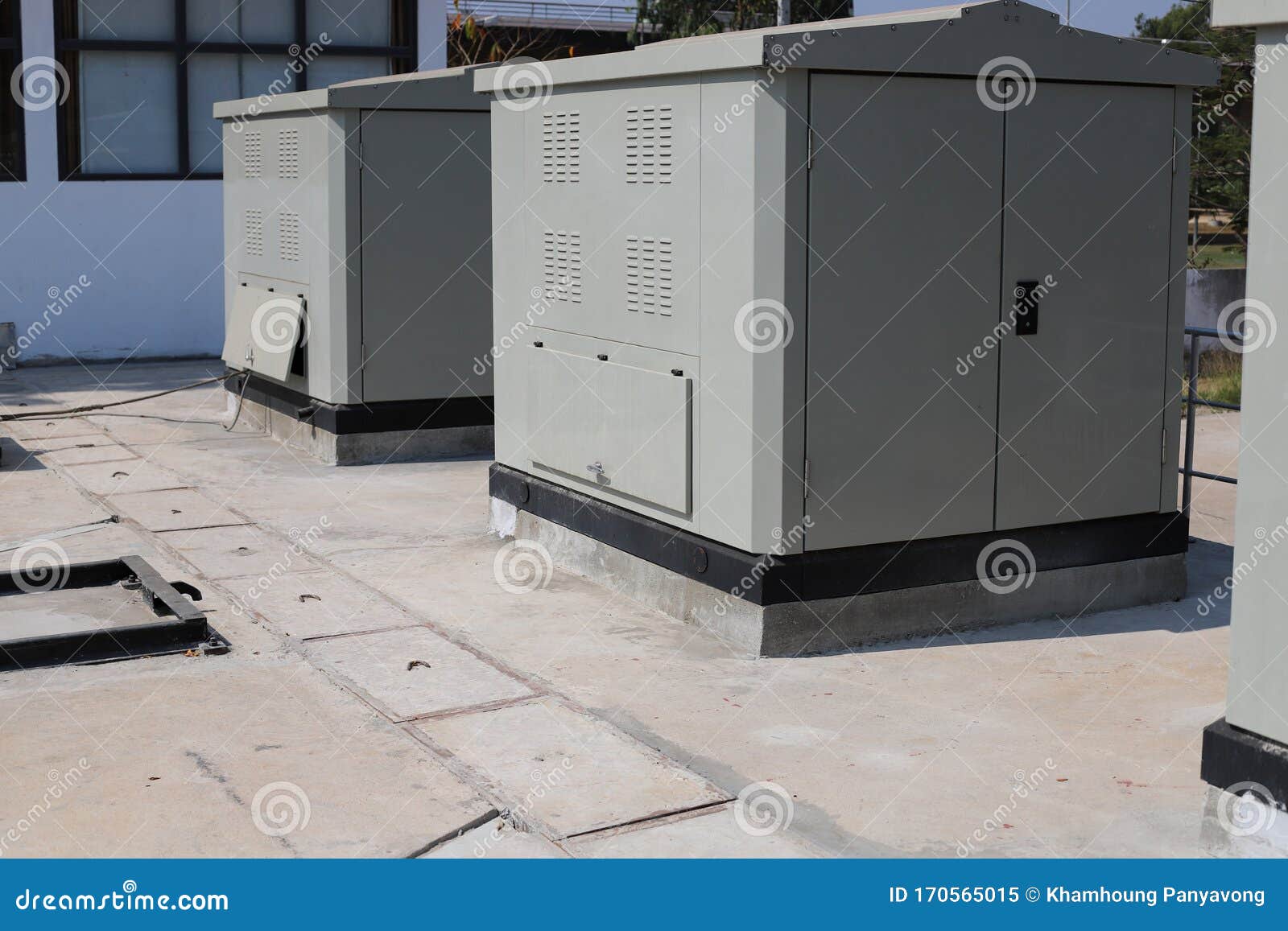 Winch Cable Storage Control Box for Irrigation Pump Station Stock Image ...