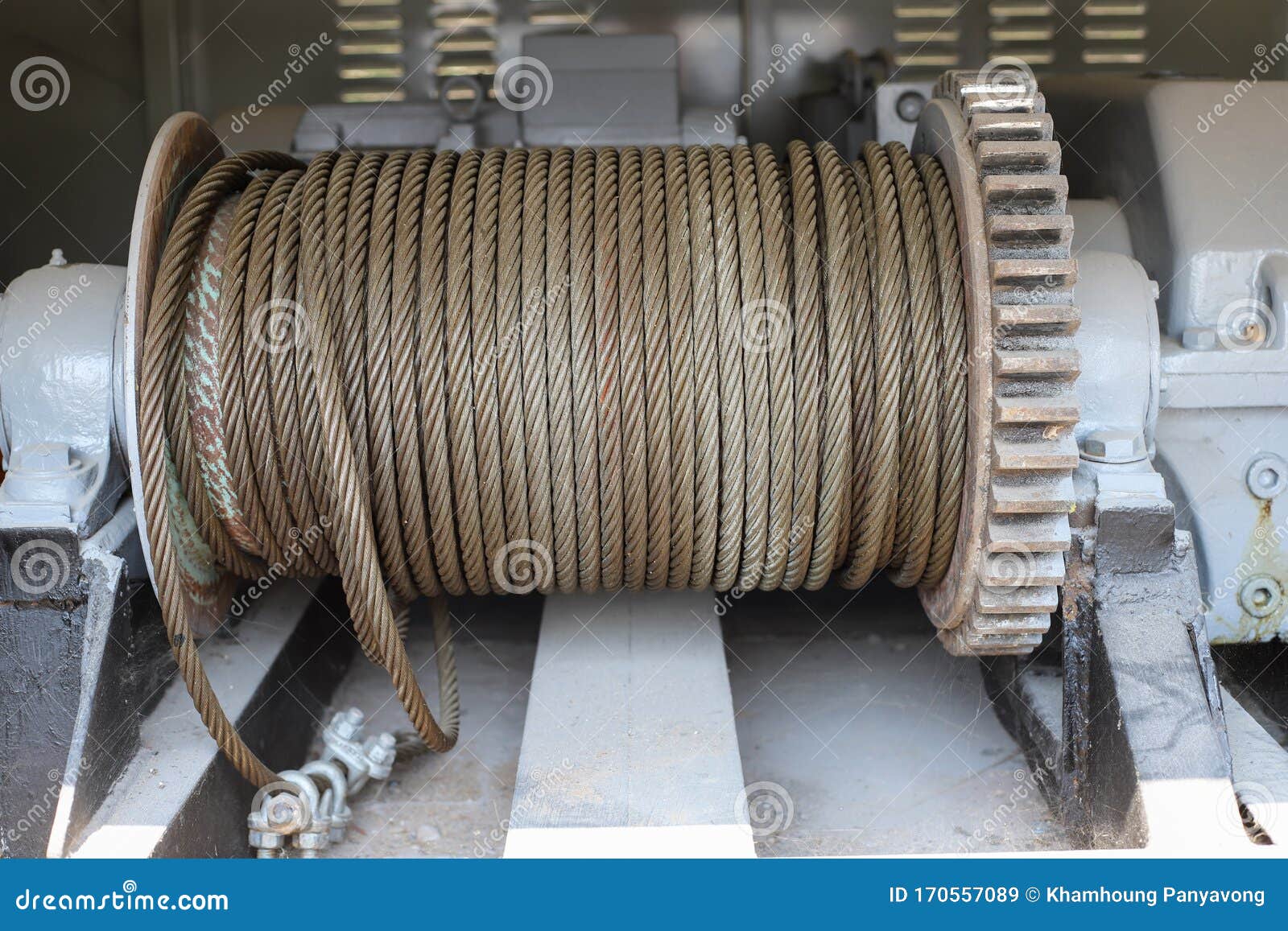 Winch Cable Storage Inside Control Box for Irrigation Station Stock ...