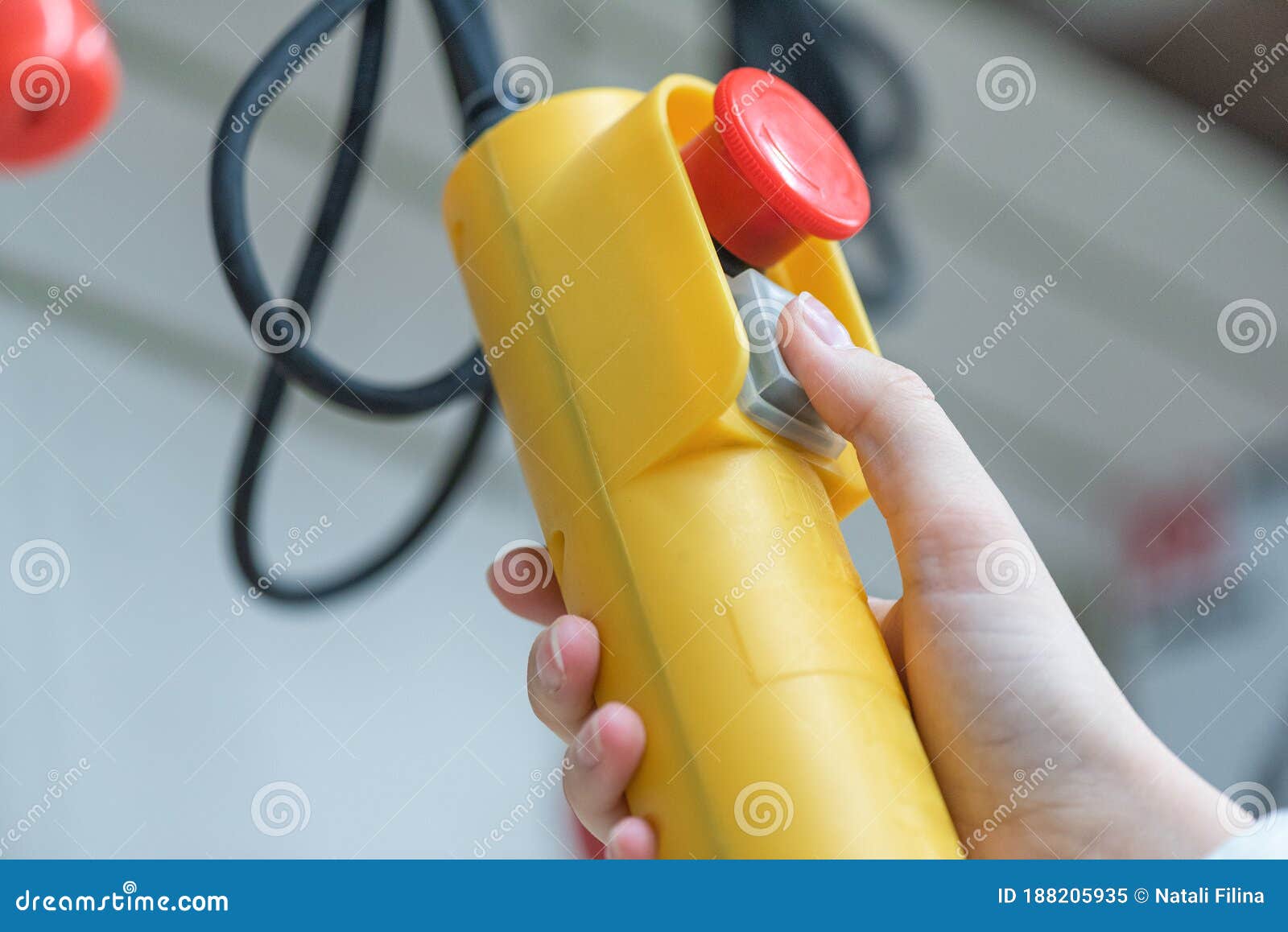 Winch control stock image. Image of woman, store, tool - 188205935