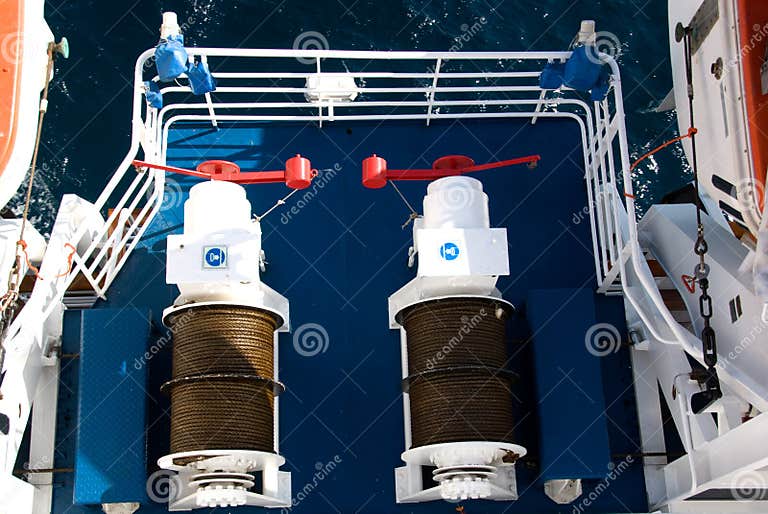 Winch on Cruise Ship stock image. Image of relaxation - 3467471