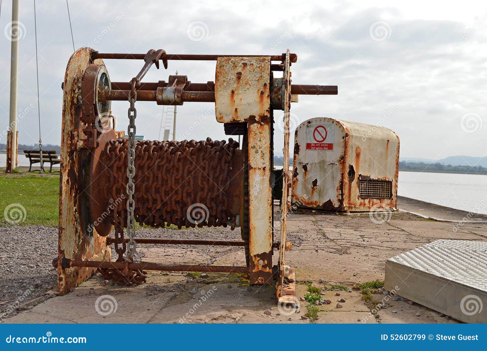 Winch for Dock Gates stock image. Image of canal, muddy - 52602799