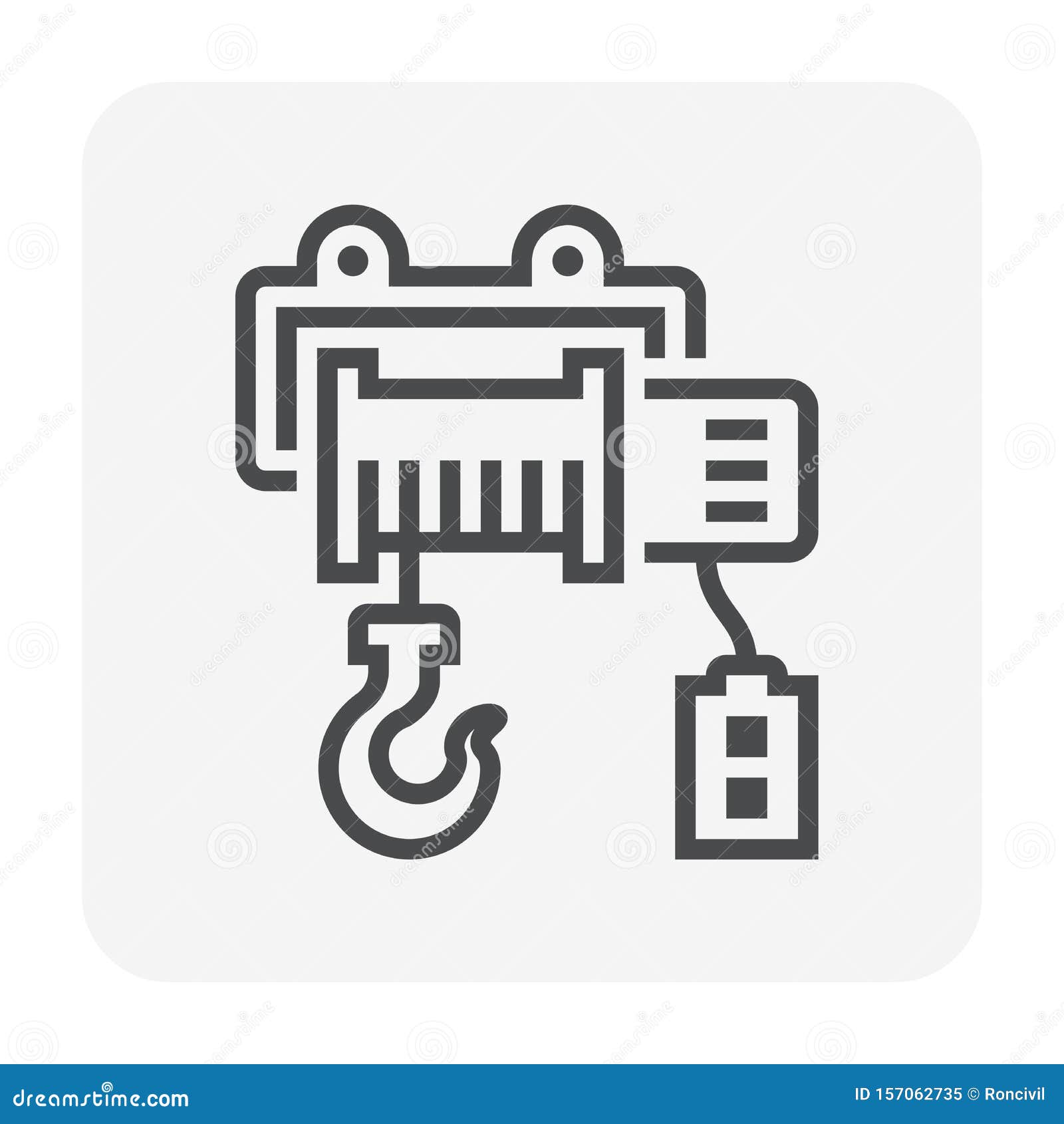 Winch icon black stock vector. Illustration of building - 157062735