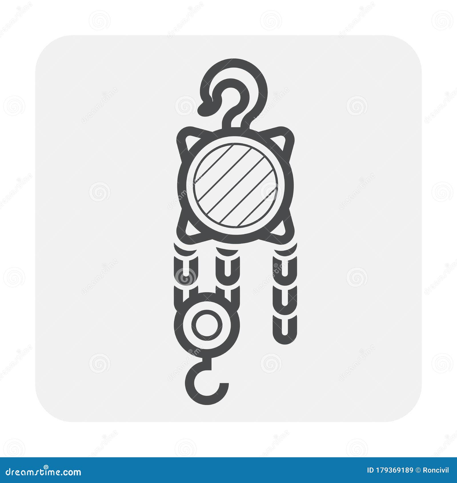 Winch icon black stock vector. Illustration of construction - 179369189