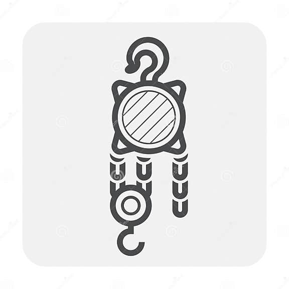 Winch icon black stock vector. Illustration of construction - 179369189