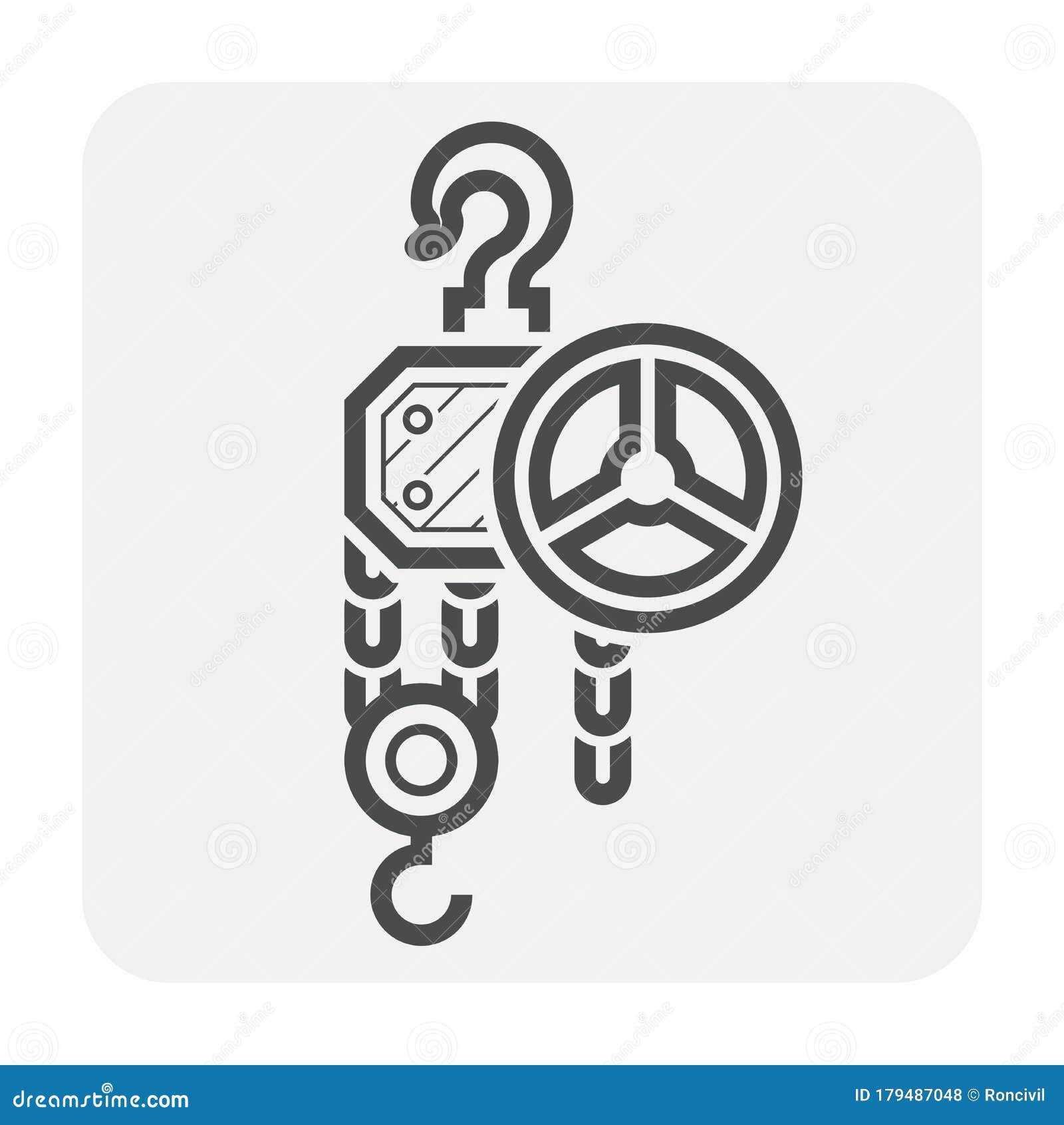 Winch Icon Black Cartoon Vector | CartoonDealer.com #157062735