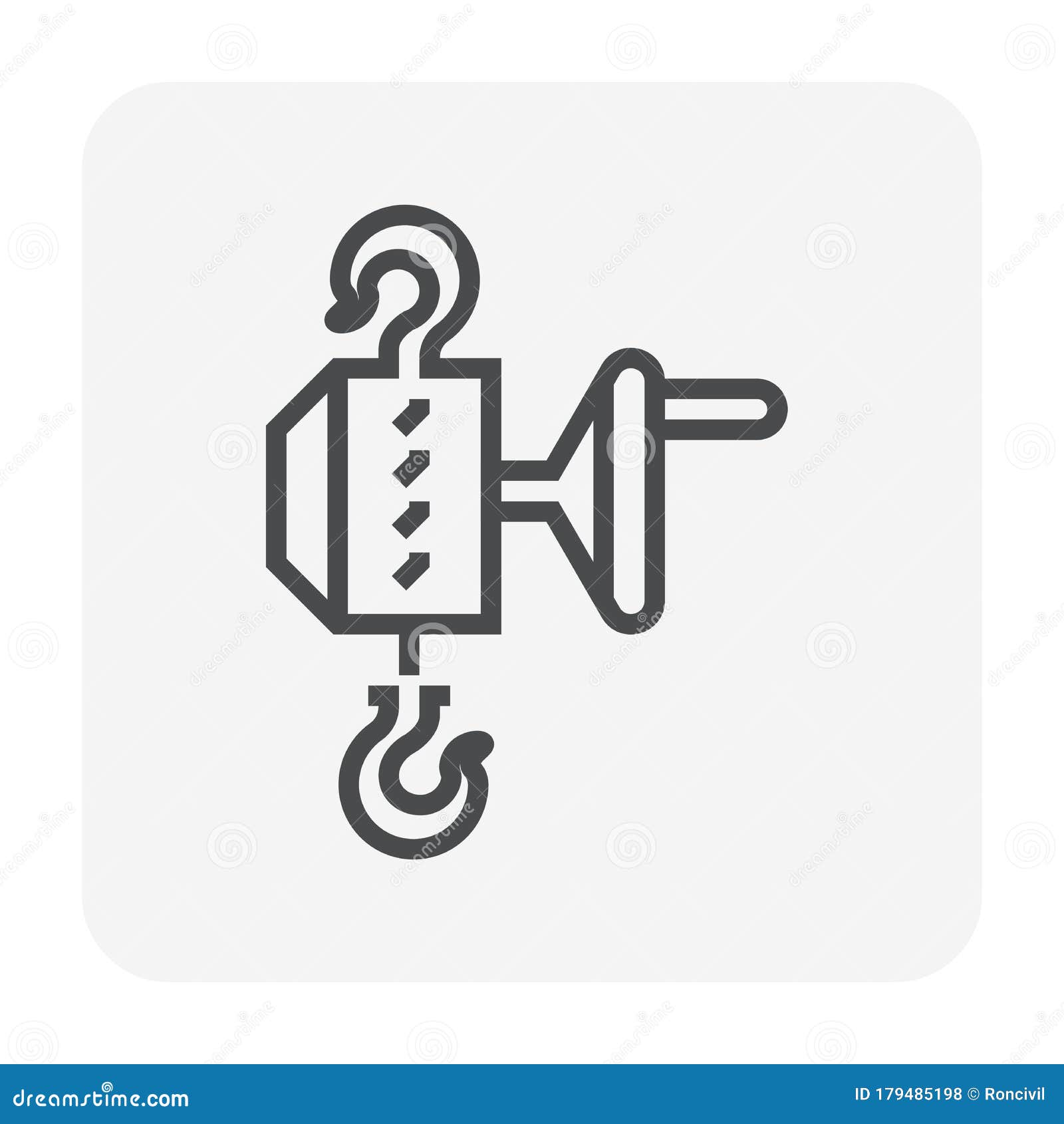 Winch icon black stock vector. Illustration of cargo - 179485198