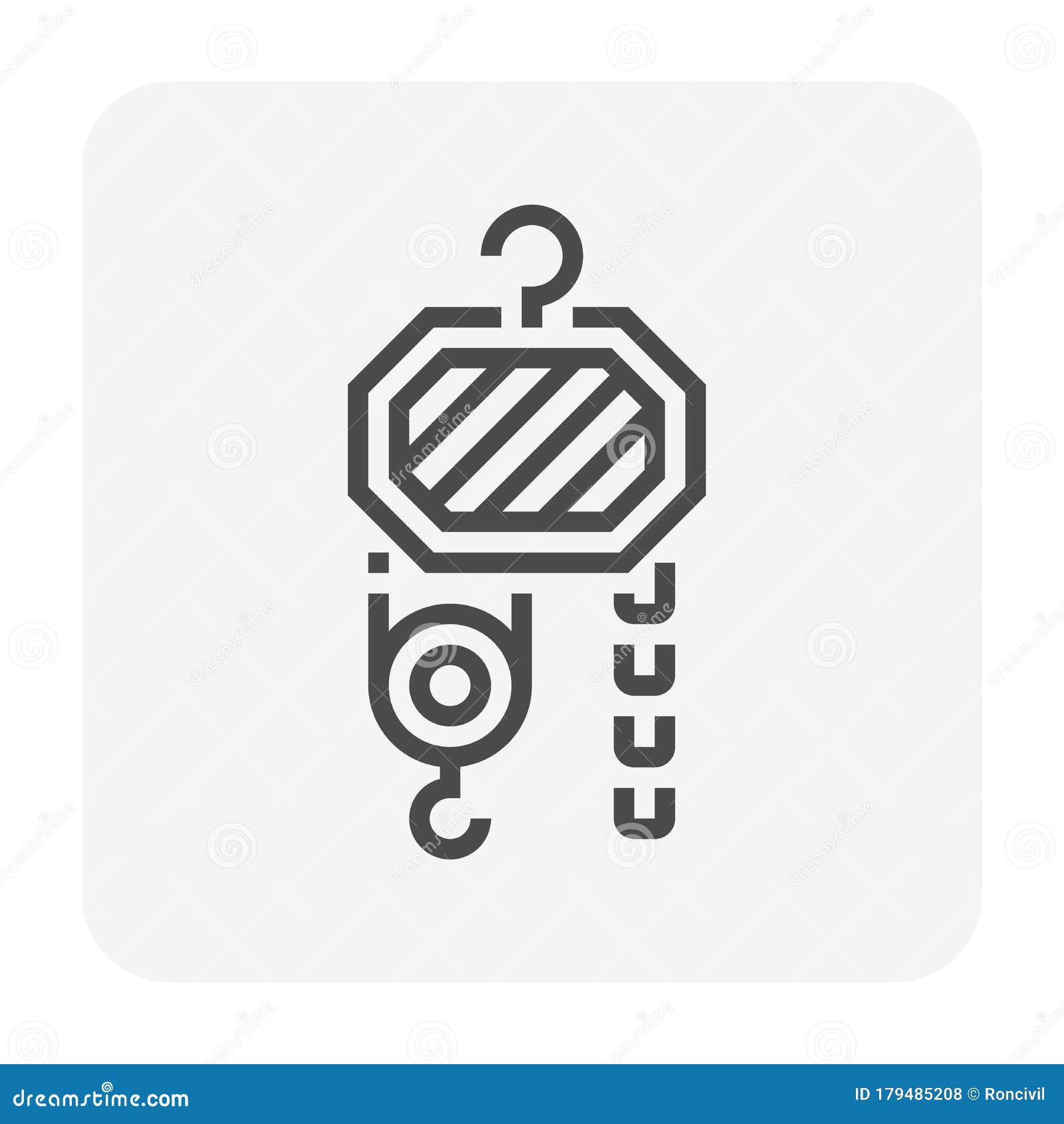 Winch icon black stock vector. Illustration of icons - 179485208