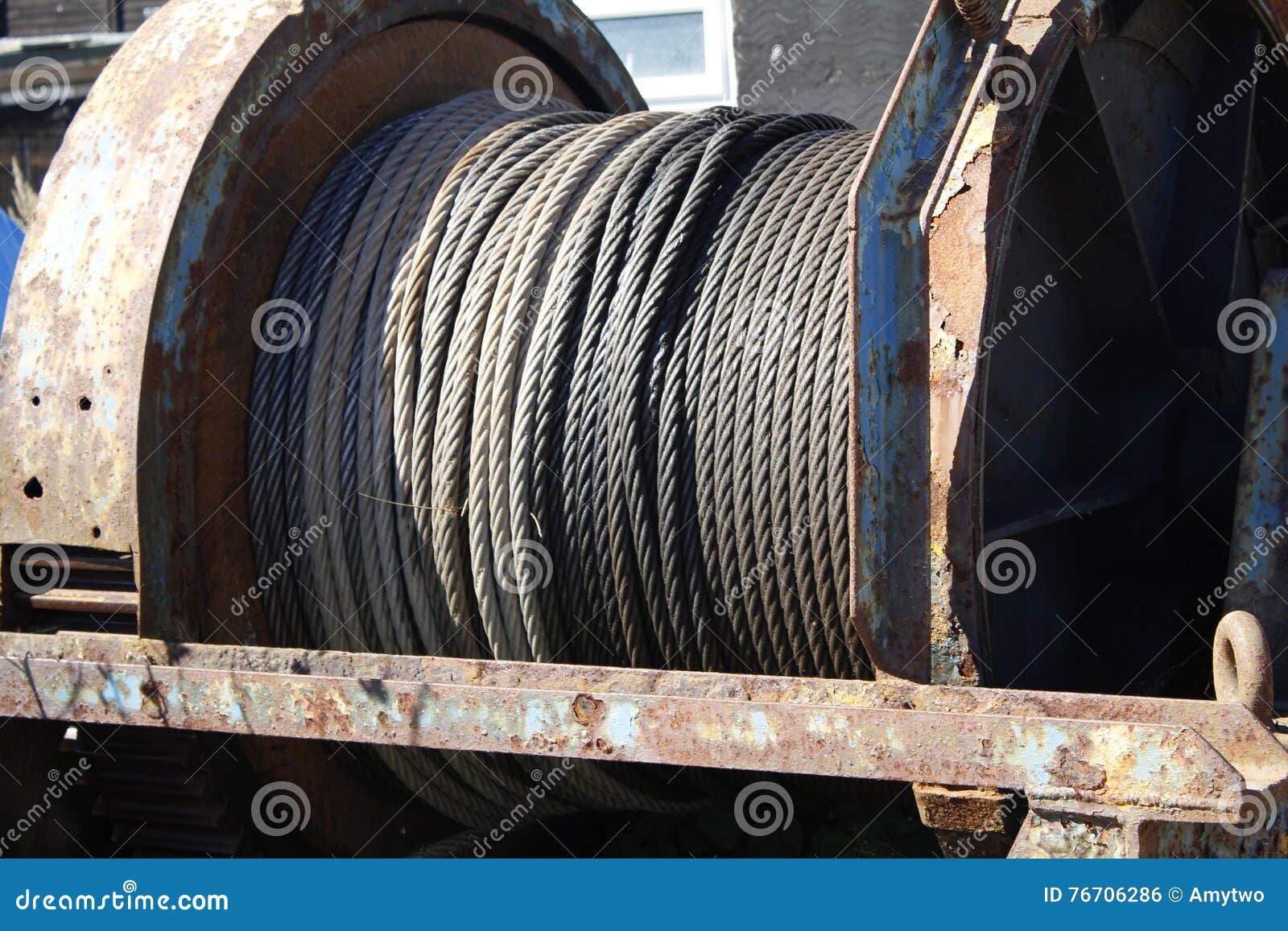 An Old Rope Winch On The Coast. Rusty Winches Of Old Fishing Boats ...
