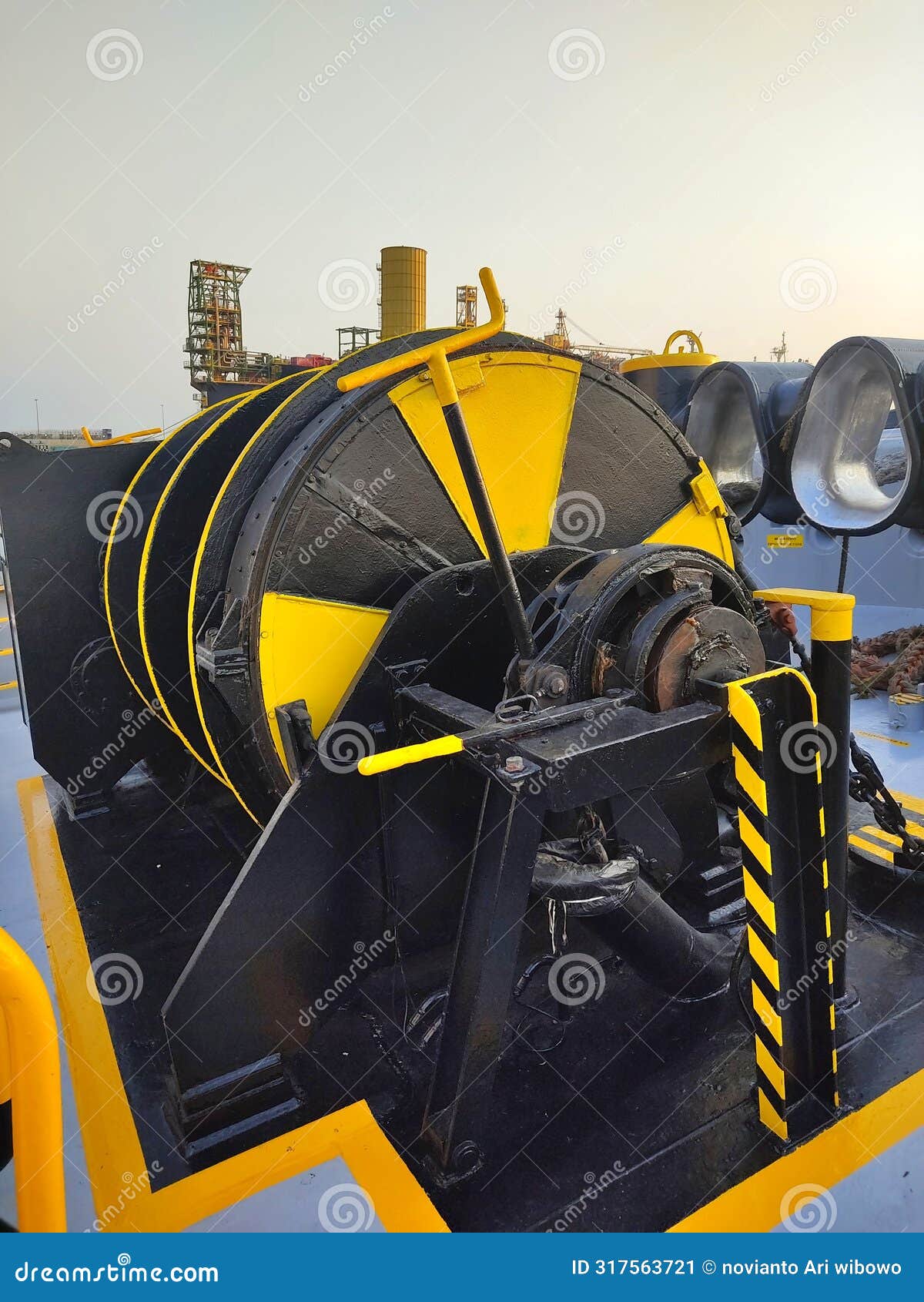 Winch on the Ship that Function As a Ship& X27;s Rope Winder Which is ...