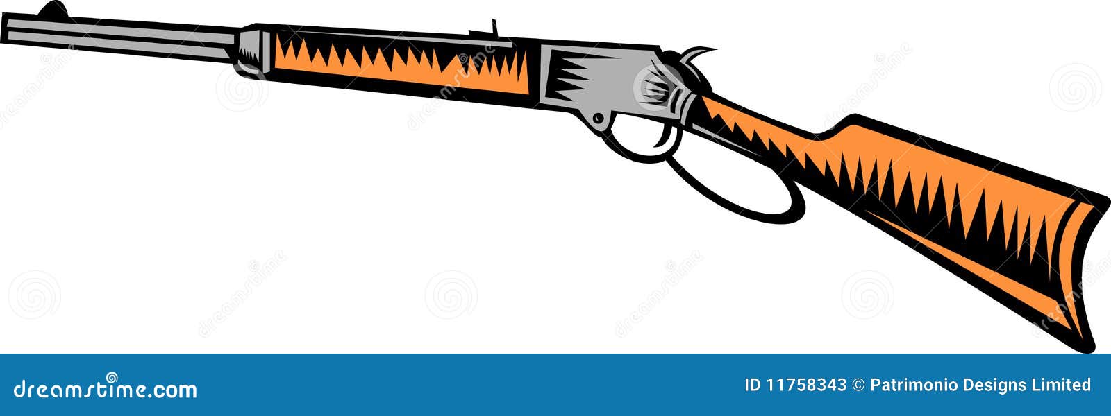 Winchester Rifle Retro Icon Cartoon Vector | CartoonDealer.com #185257205