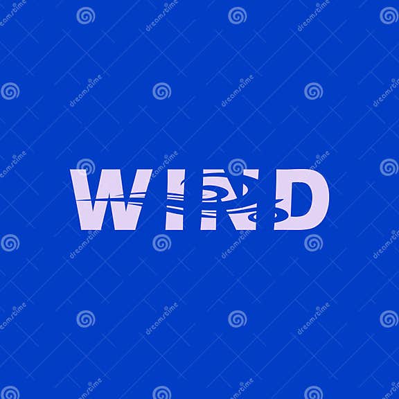 Wind Word Logo, Wordmark Logo, Wind Icon, Wordmark Design, Typeset ...