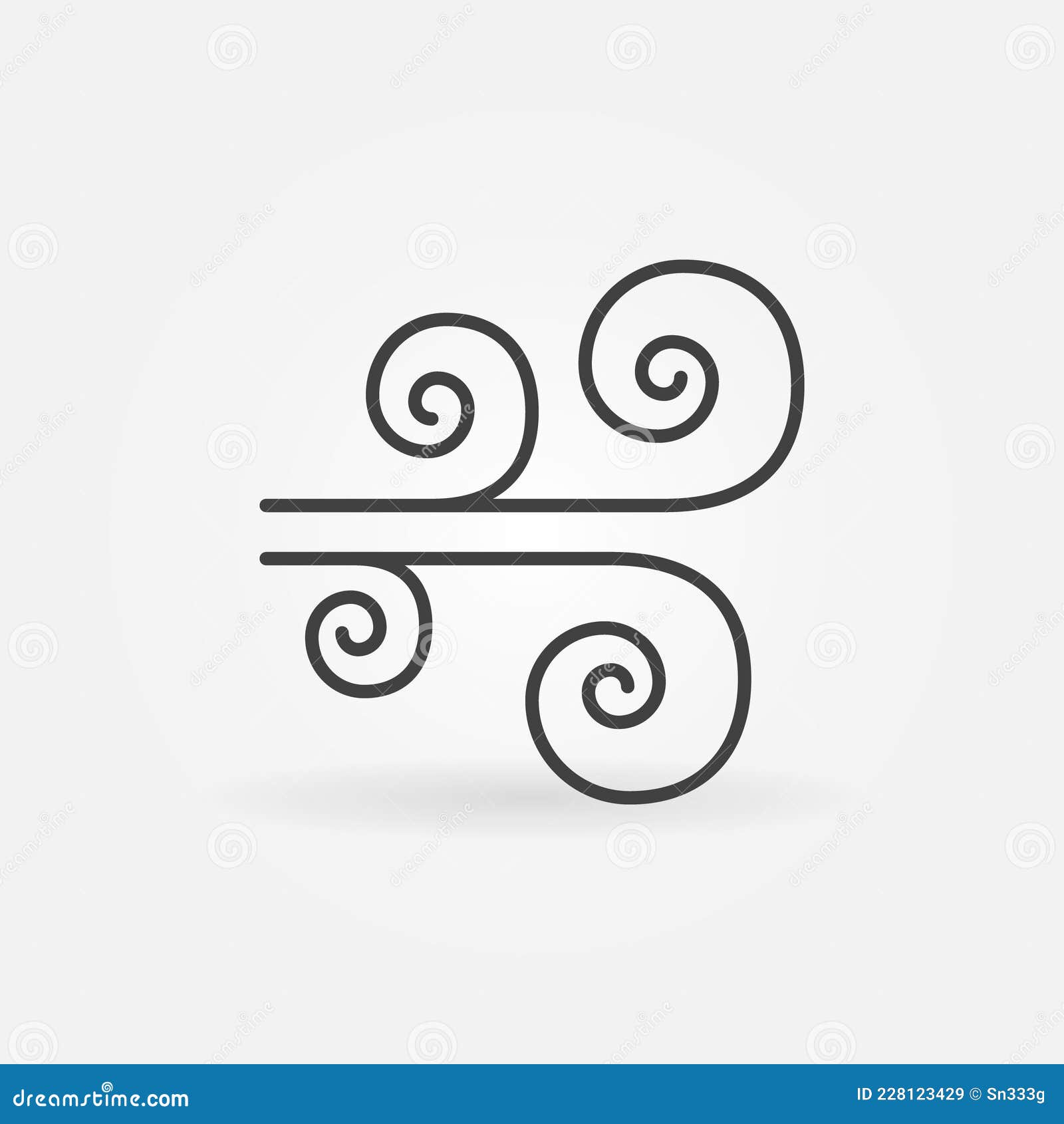 Wind Abstract Outline Vector Concept Creative Icon Stock Vector ...