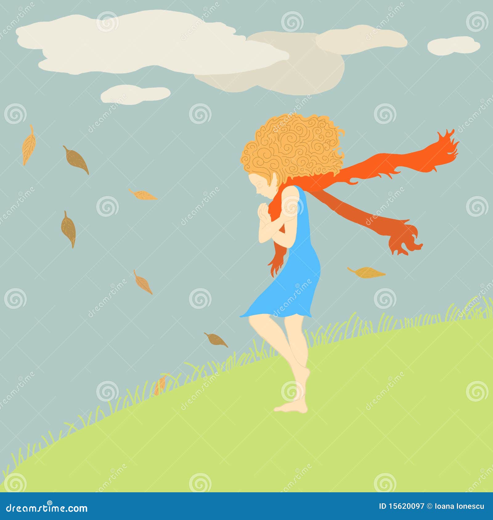 Wind on Autumn stock illustration. Illustration of pollution - 15620097