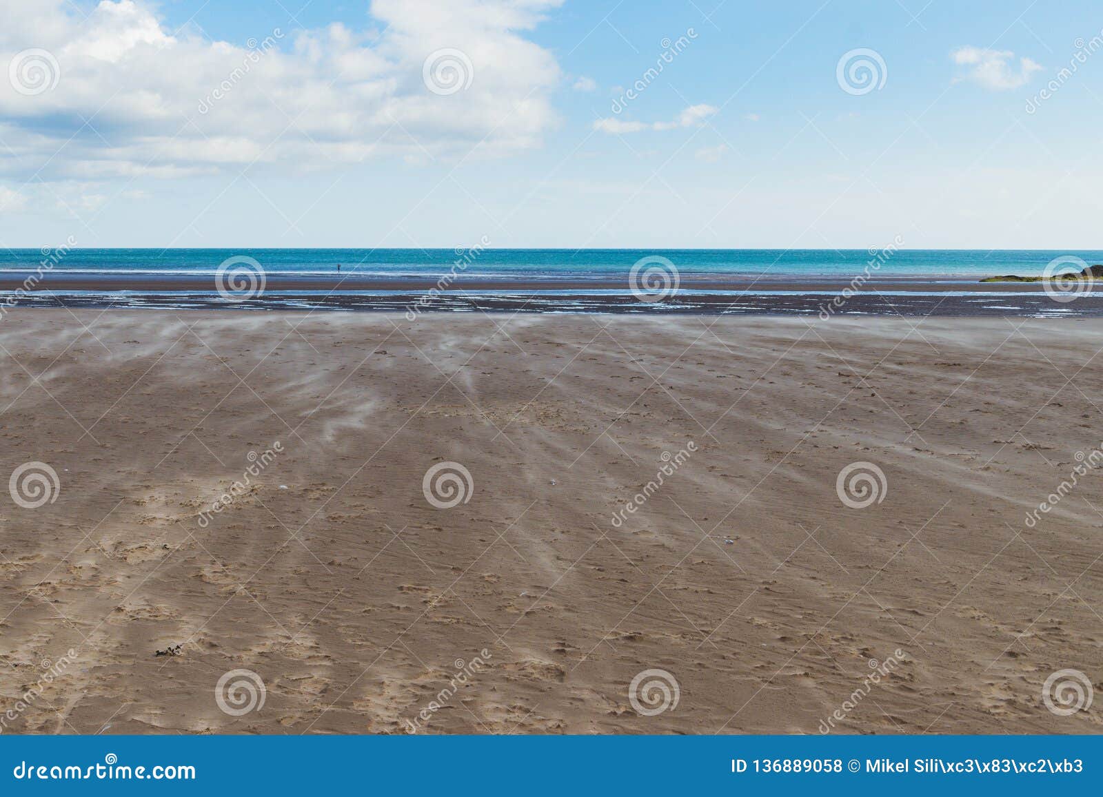 Wind on the Beach by the Sea Stock Photo - Image of landscape, wind ...