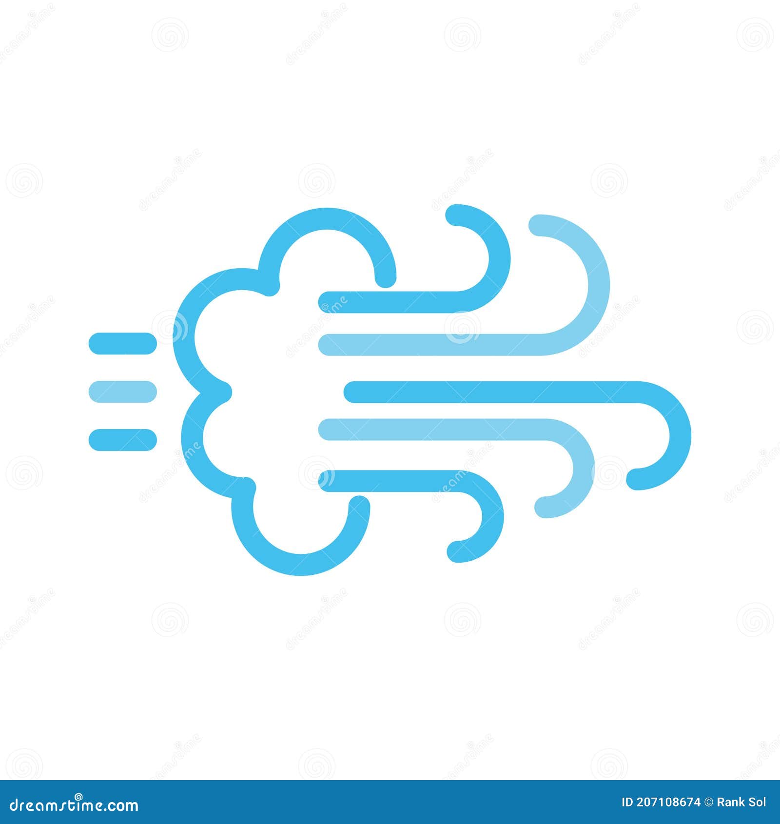 Wind, Blow, Cloud, Storm Fully Editable Vector Icon Stock Vector ...