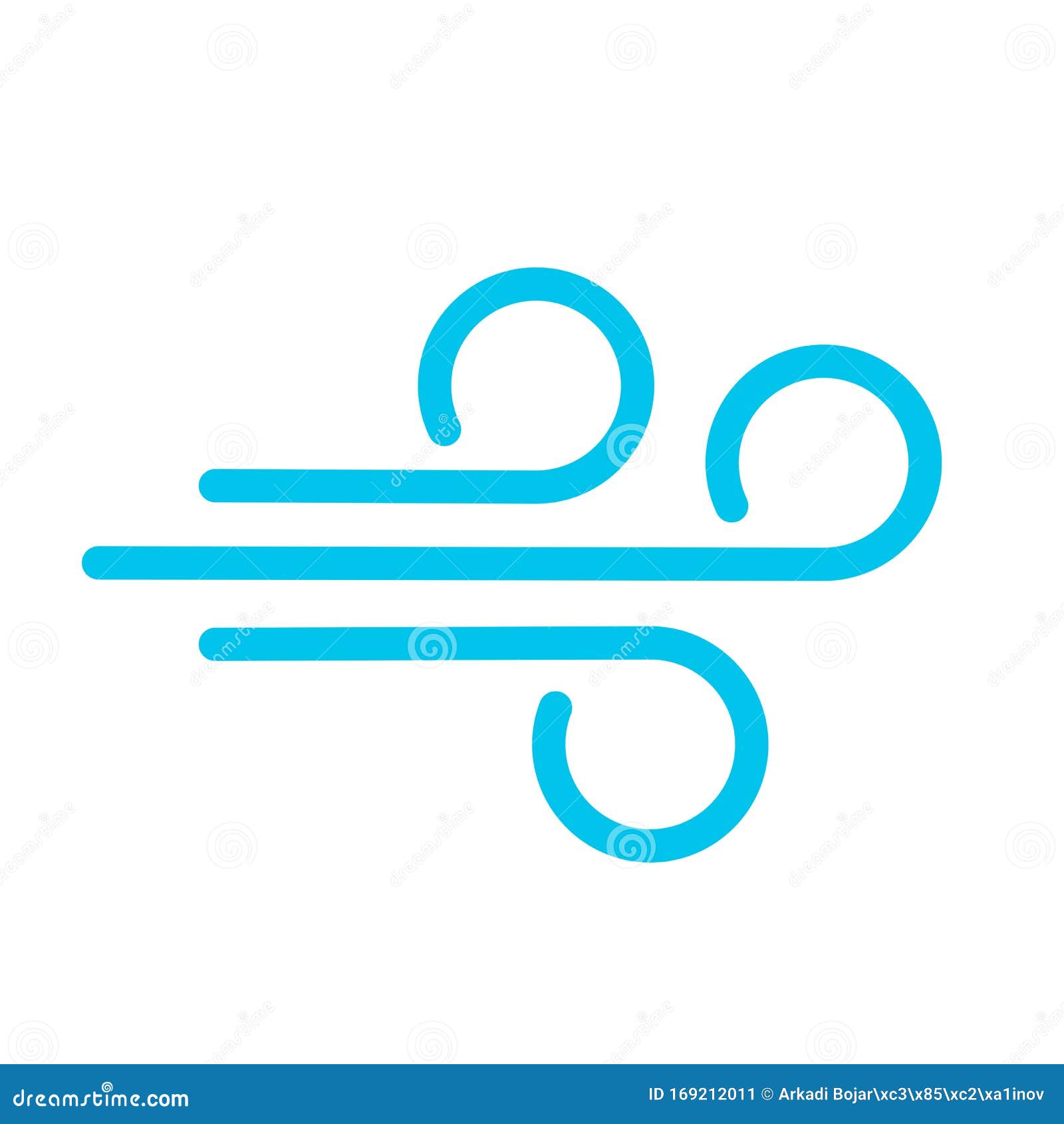 Wind blow vector icon stock vector. Illustration of flow - 169212011