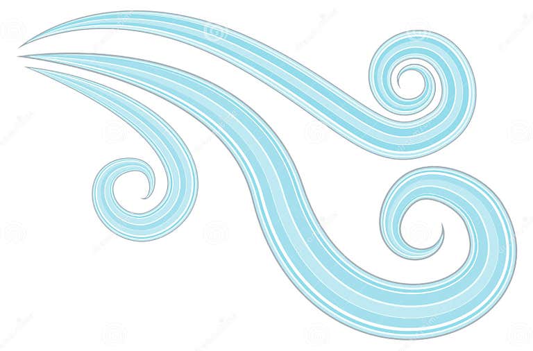 Wind Blowing Design Element Cartoon Stock Vector - Illustration of ...