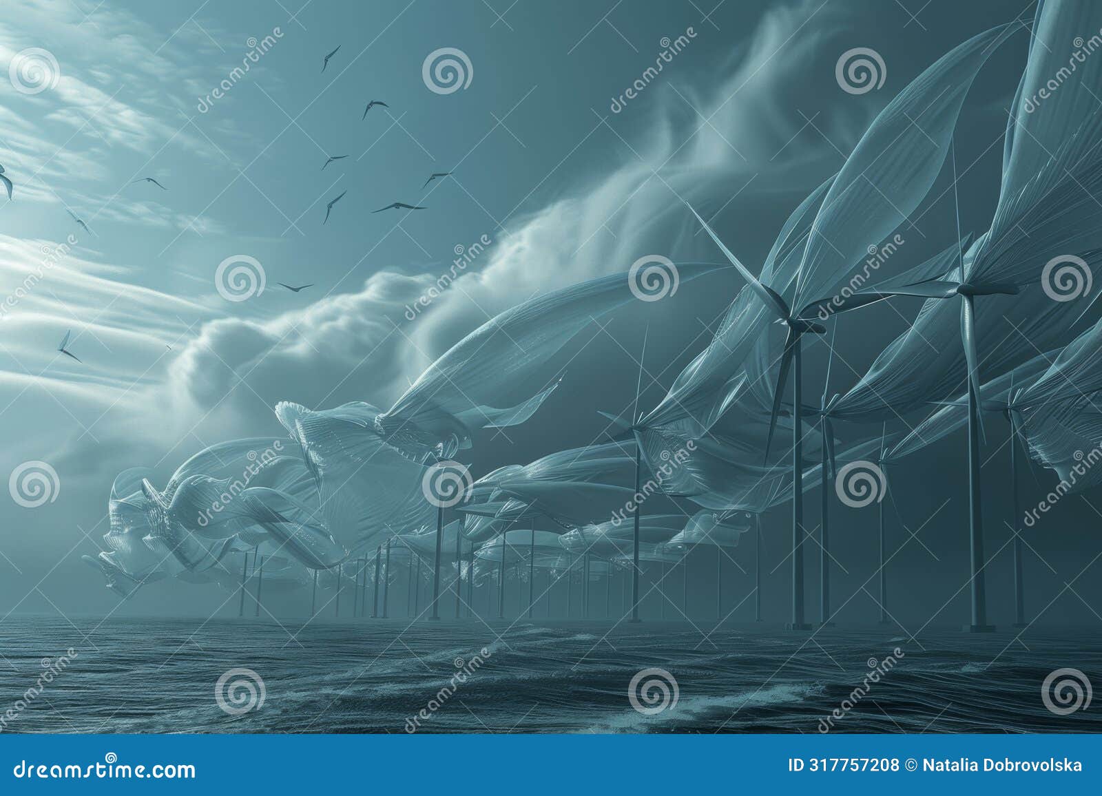 Wind Blowing, Evoking Movement and Power. Forecast Concept Stock Photo ...